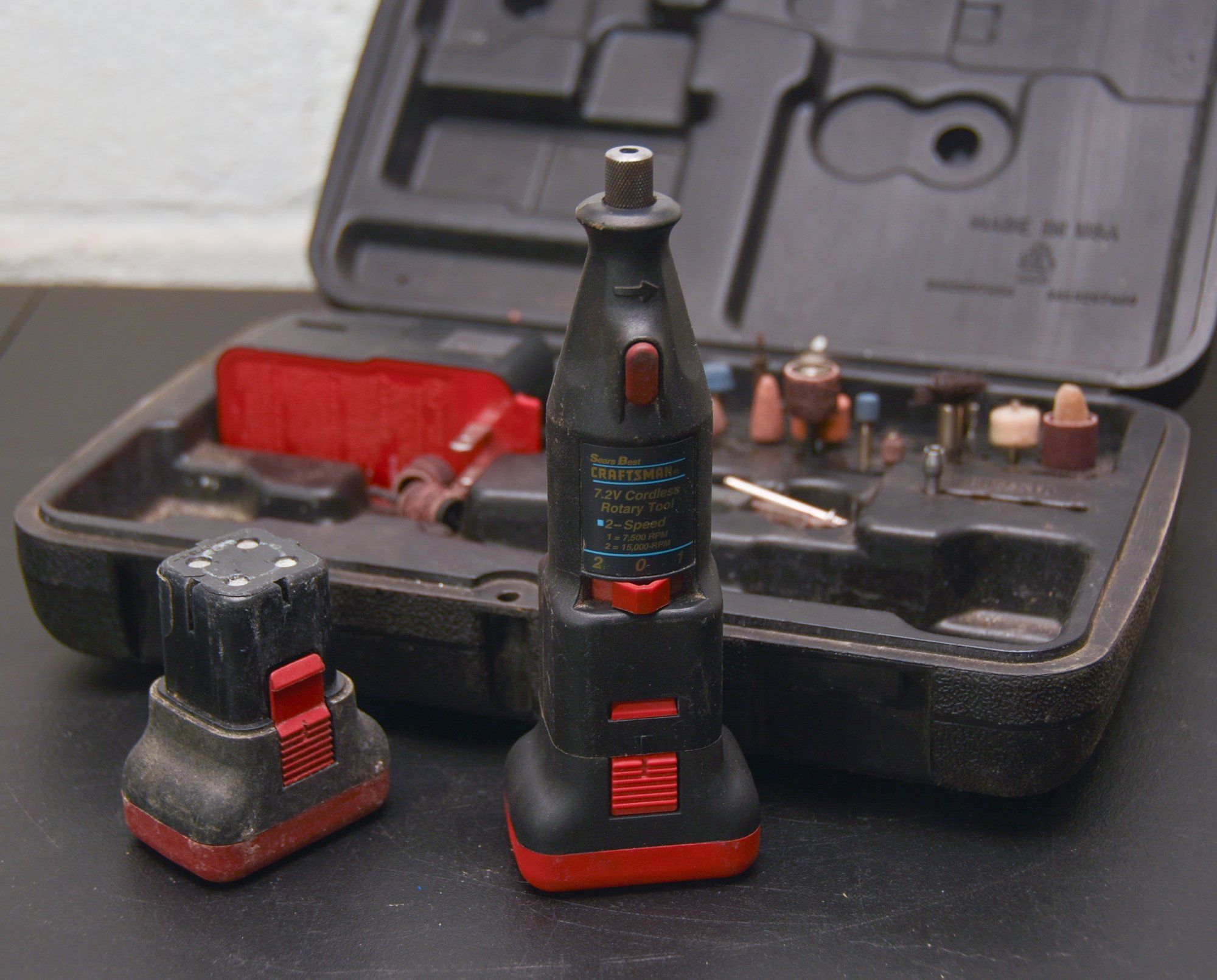 Sears Craftsman Rotary Tool 7.2V Cordless 2-Speed In Case With ...