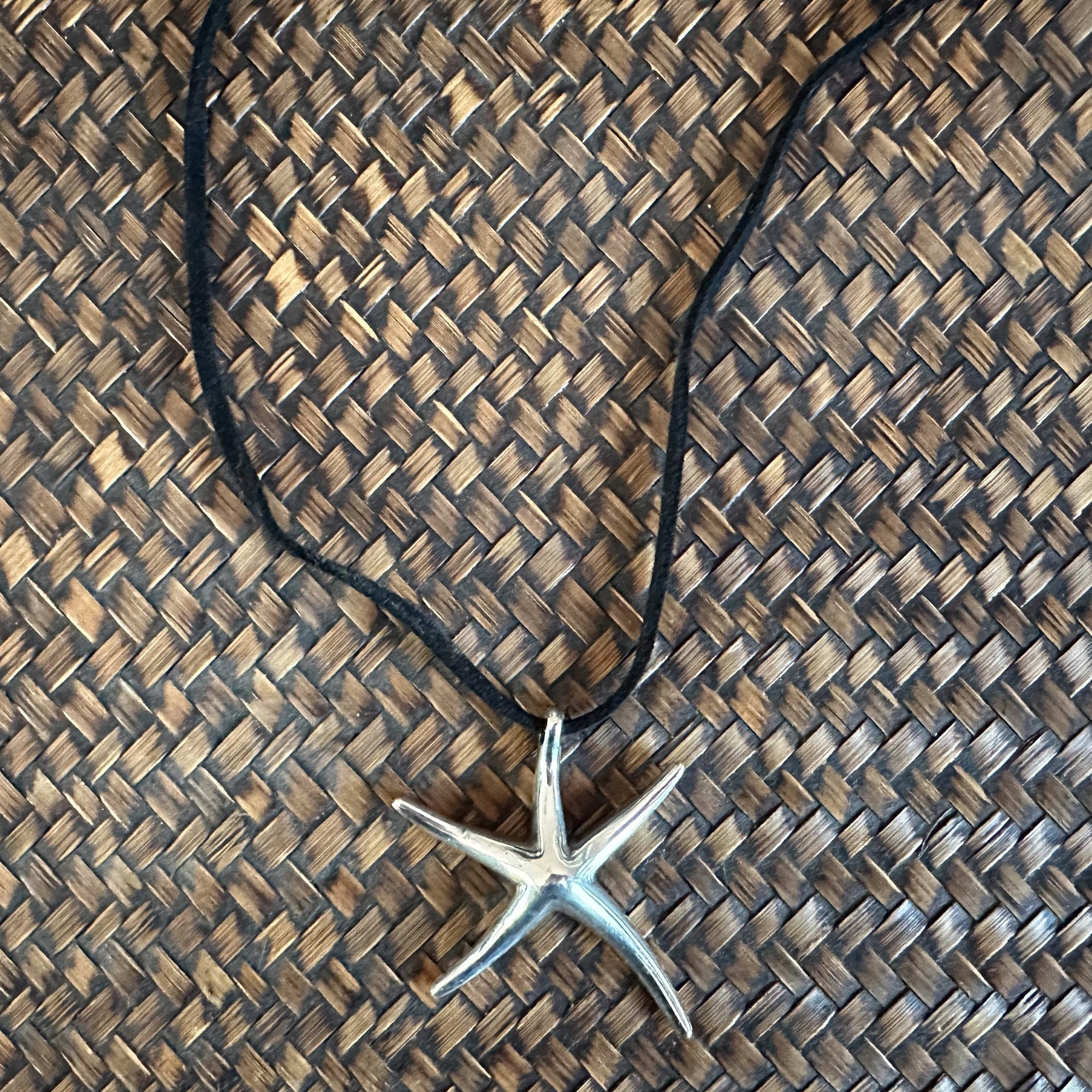 Sterling Silver Starfish Cord Necklace #2064095 | Auctionninja.com