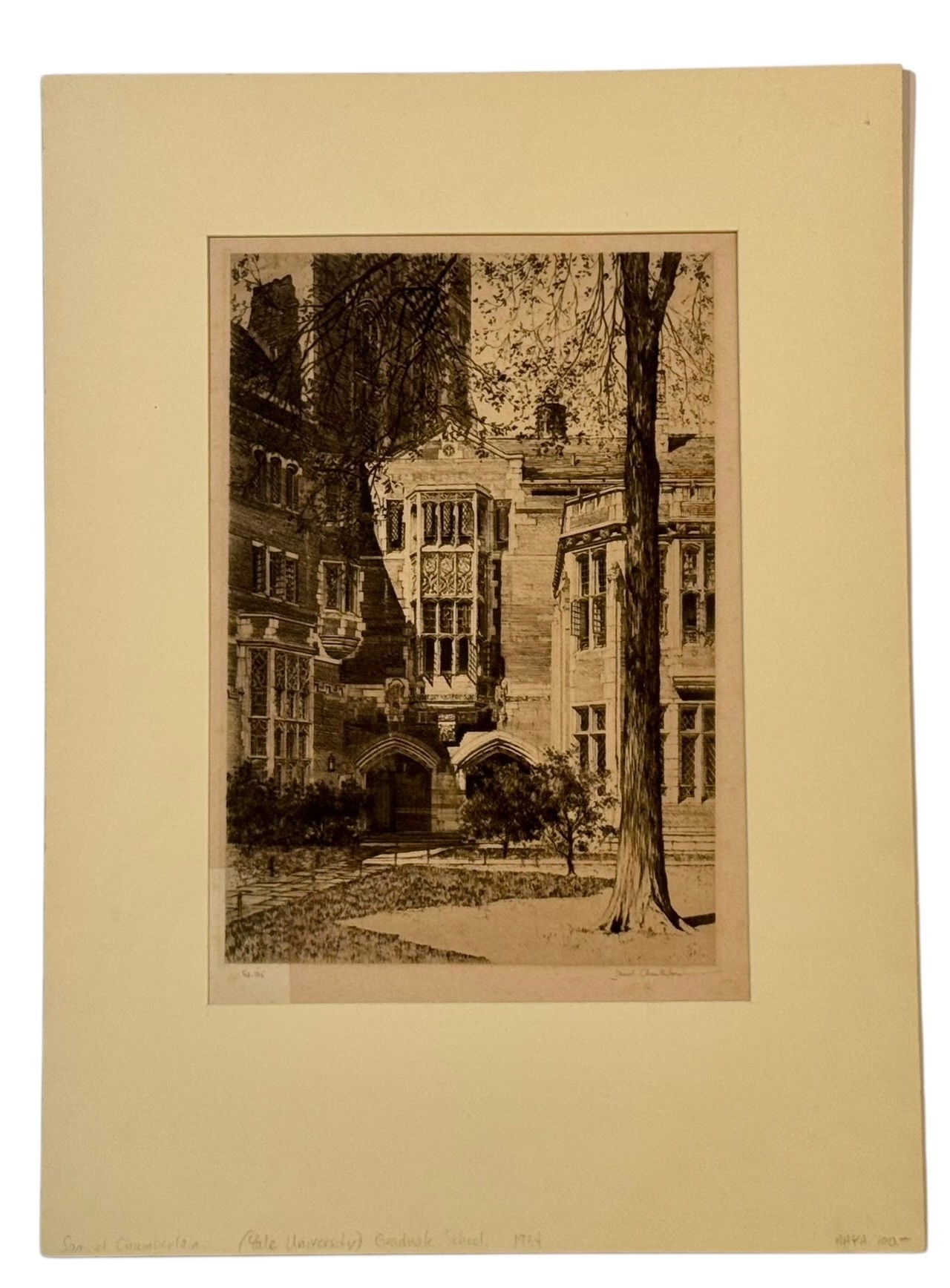C.1930s Five Signed YALE Etchings By Listed Artist Samuel Chamberlain ...