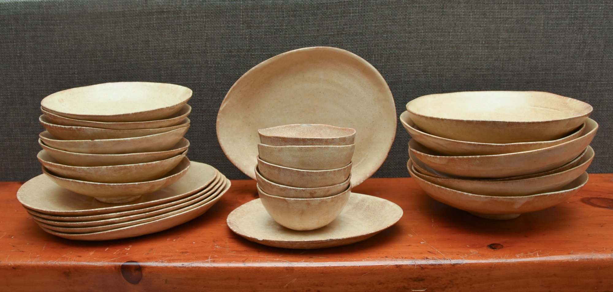 Set Of Handmade Ceramic Serving Ware From Urban Zen #2047605 | Auctionninja.com
