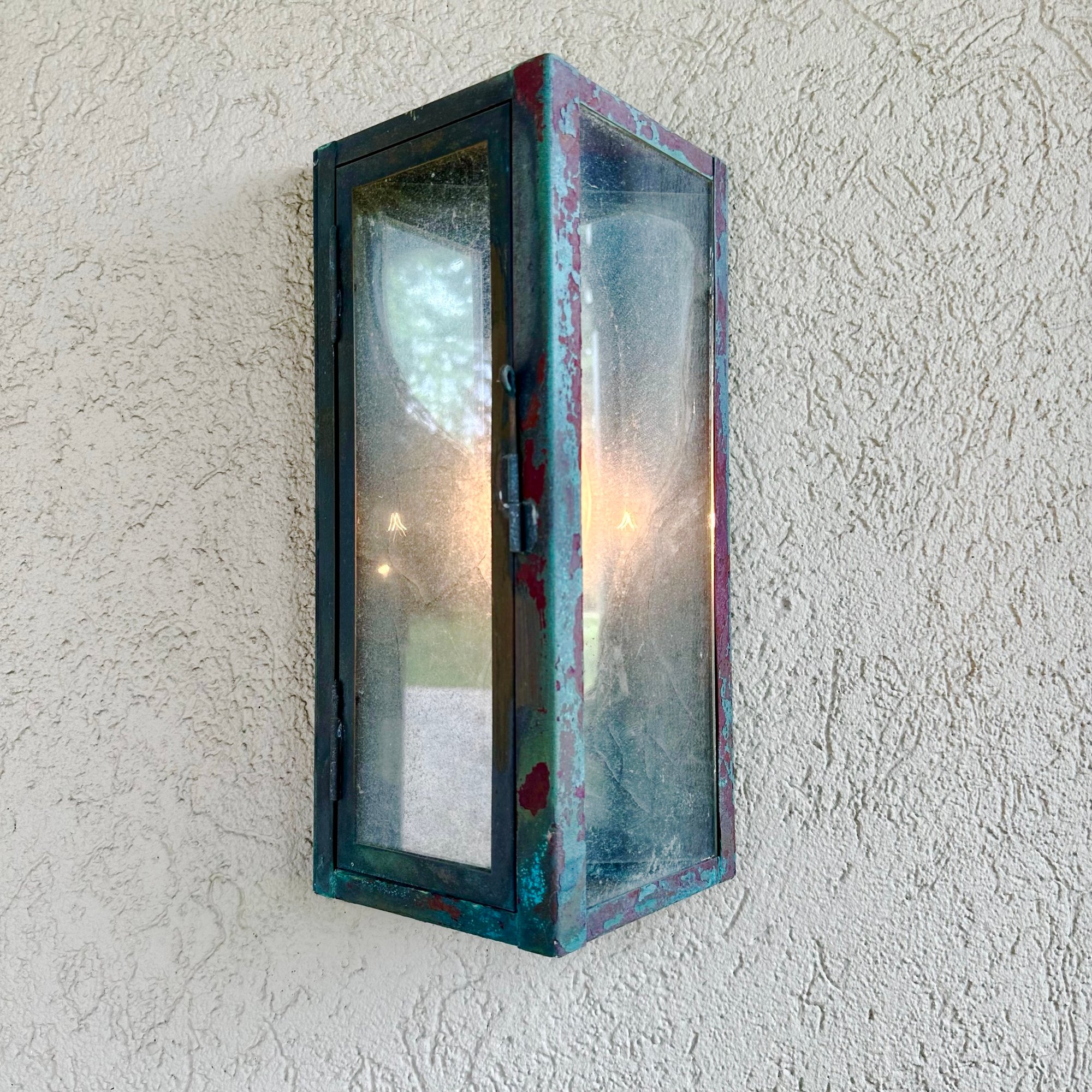 A Pair Of Triangular Metal Exterior Lanterns - Front Entrance - Faux ...