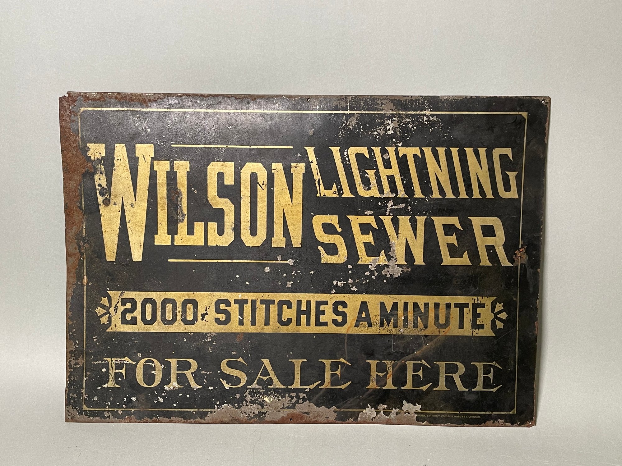 Vintage Wilson Lightning Sewer Sign #40710378 | Auctionninja.com