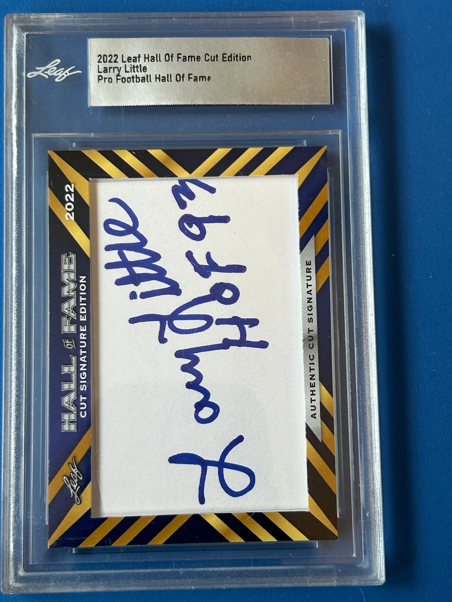 2022 Leaf Hall Of Fame Cut Signature Larry Little HOF93 Autograph ...