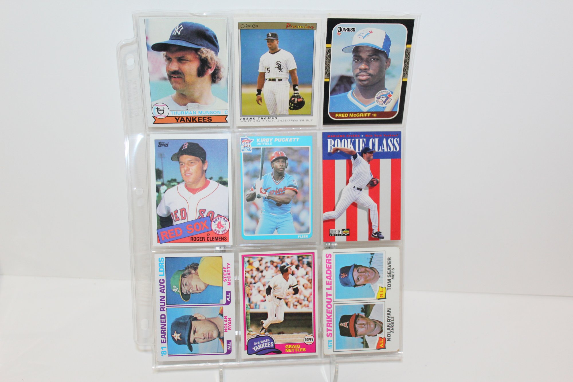 9 Card Group- Frank Thomas - Kirby Puckett - Mariano & Fred McGriff ...