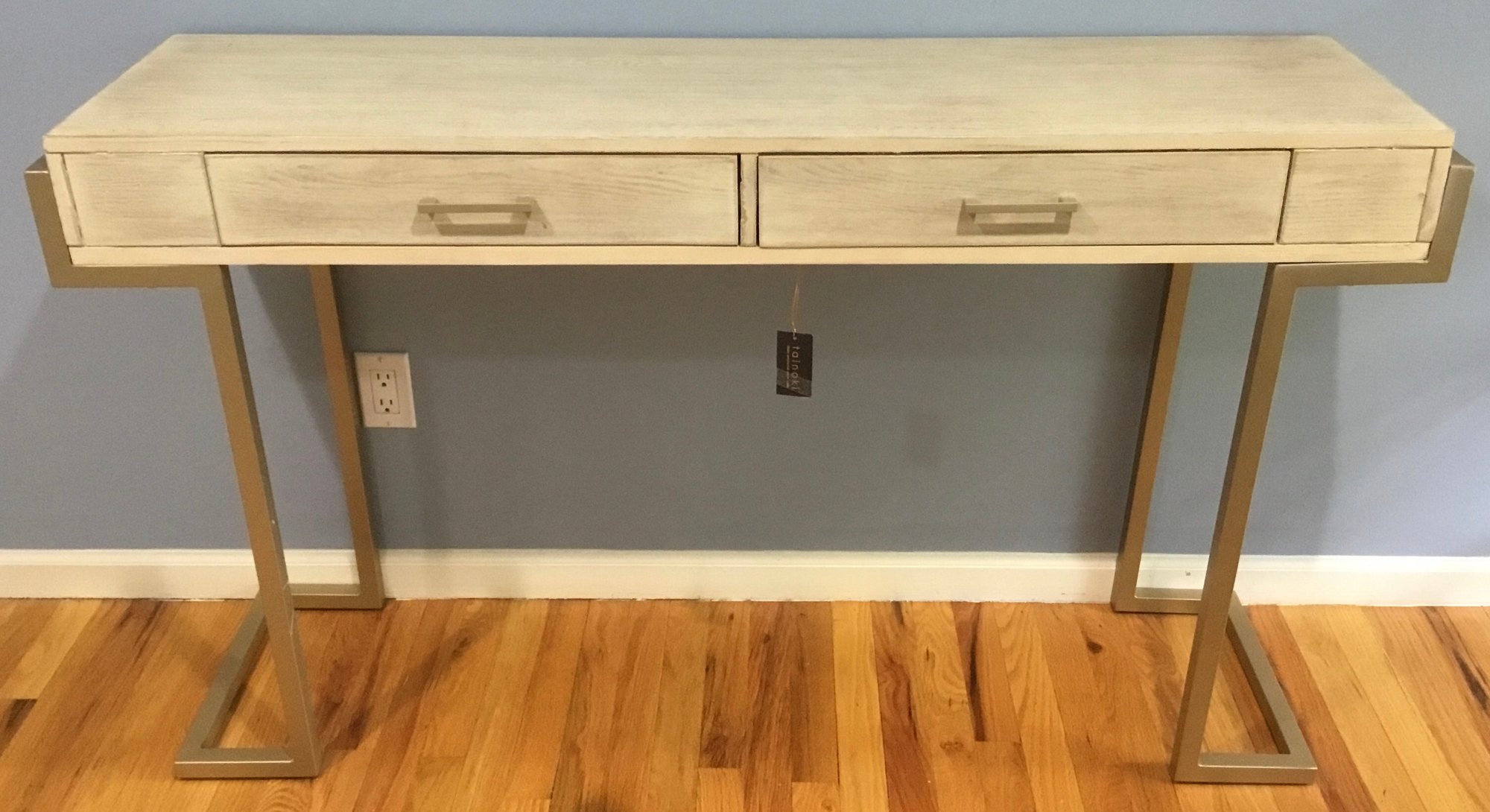 Tainoki Contemporary 2 Drawer & Metal Console Table. #1556530 ...