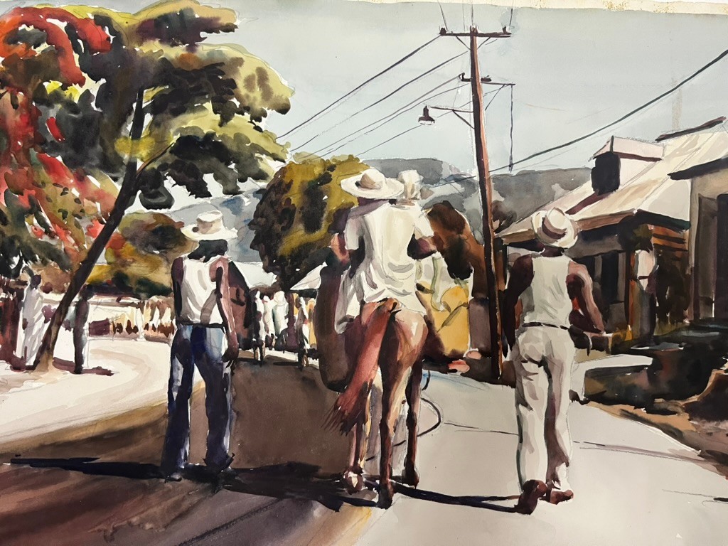 Steven Horvath Original, Men Walking With A Horse #2169308 ...