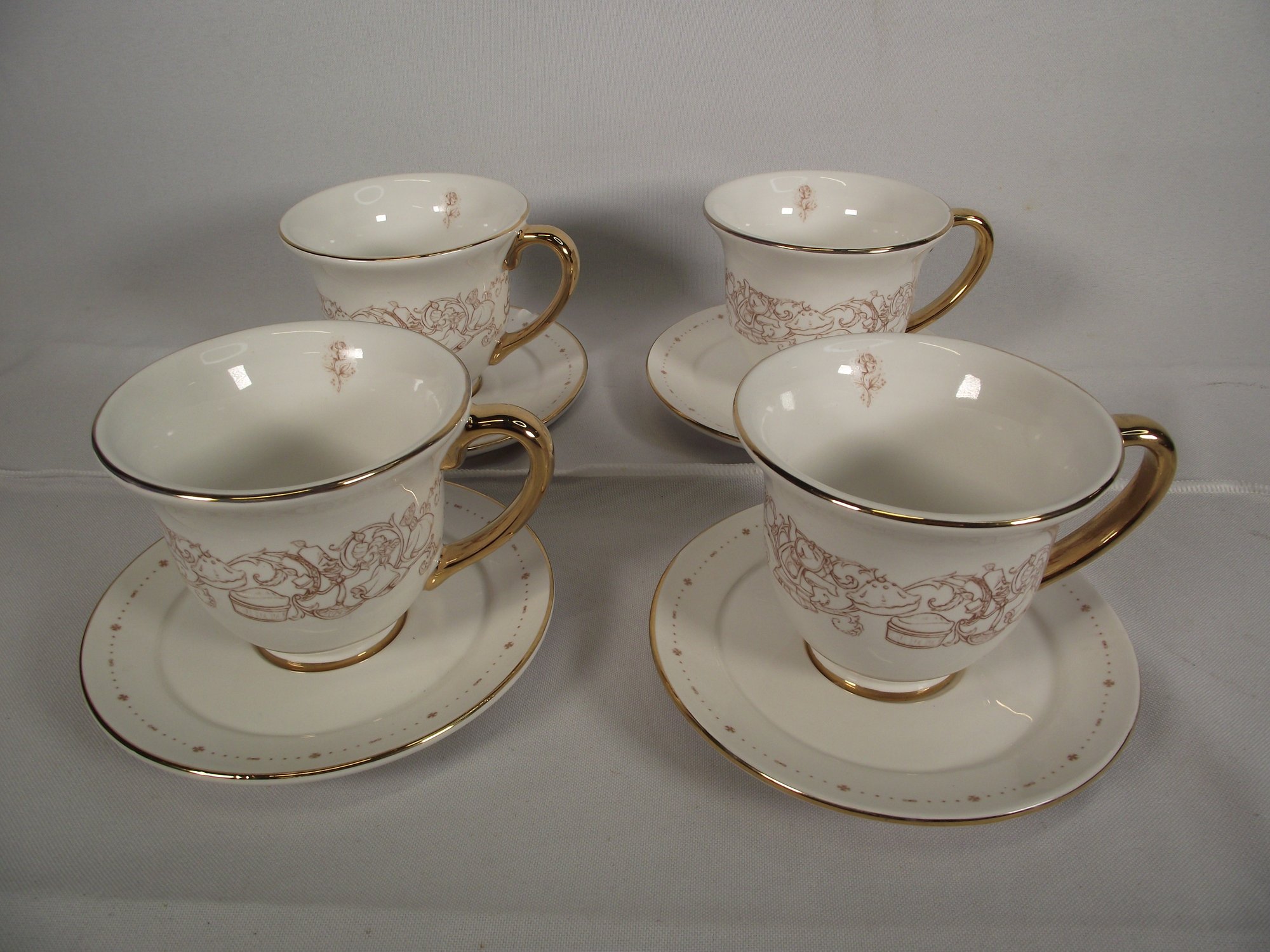 Set Of Four (4) Limited Edition Disney China Tea Cups And Saucers ...