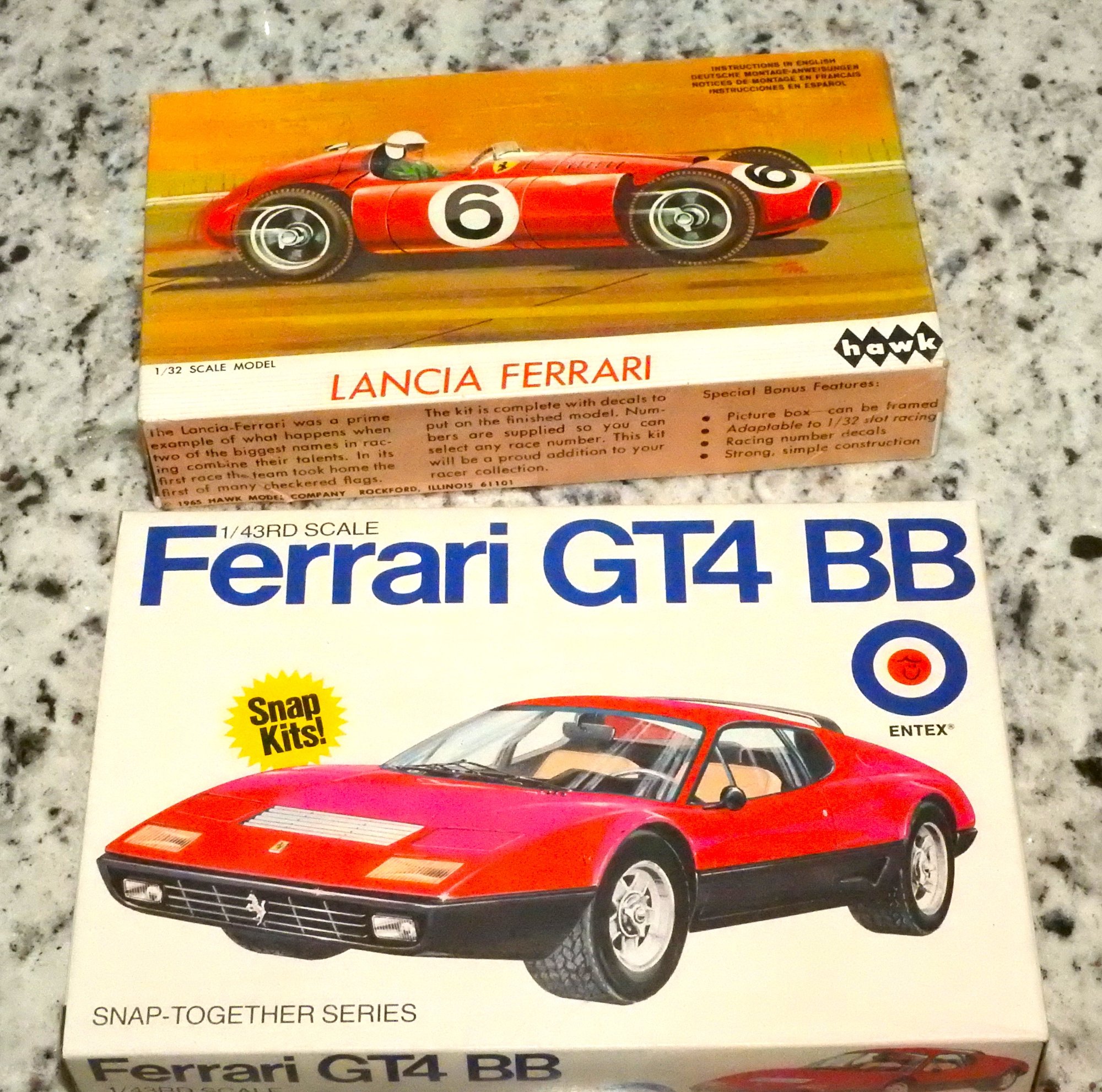 Lot Of 2 Vintage Never Built Ferrari Plastic Models Kit #40824060 ...