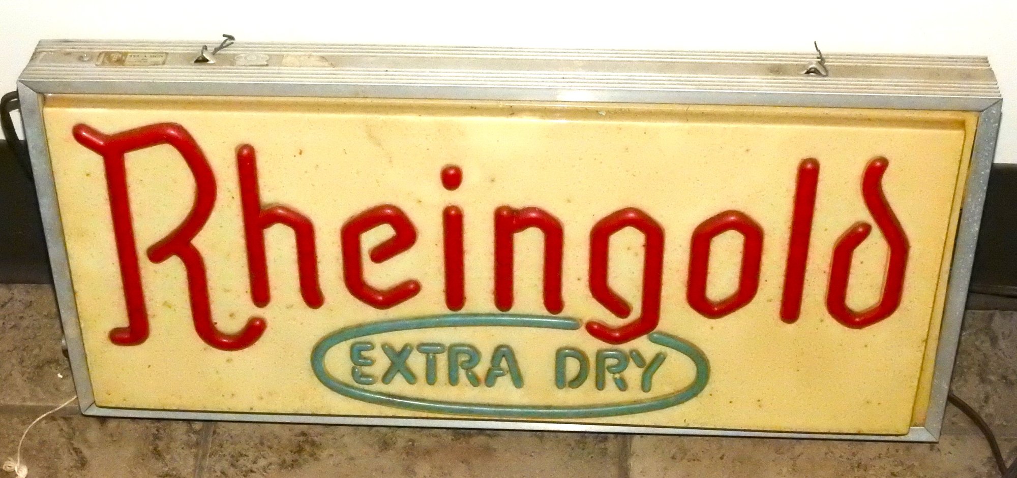 1960s Working Lighted Rheingold Beer Advertising Sign #40824133 ...
