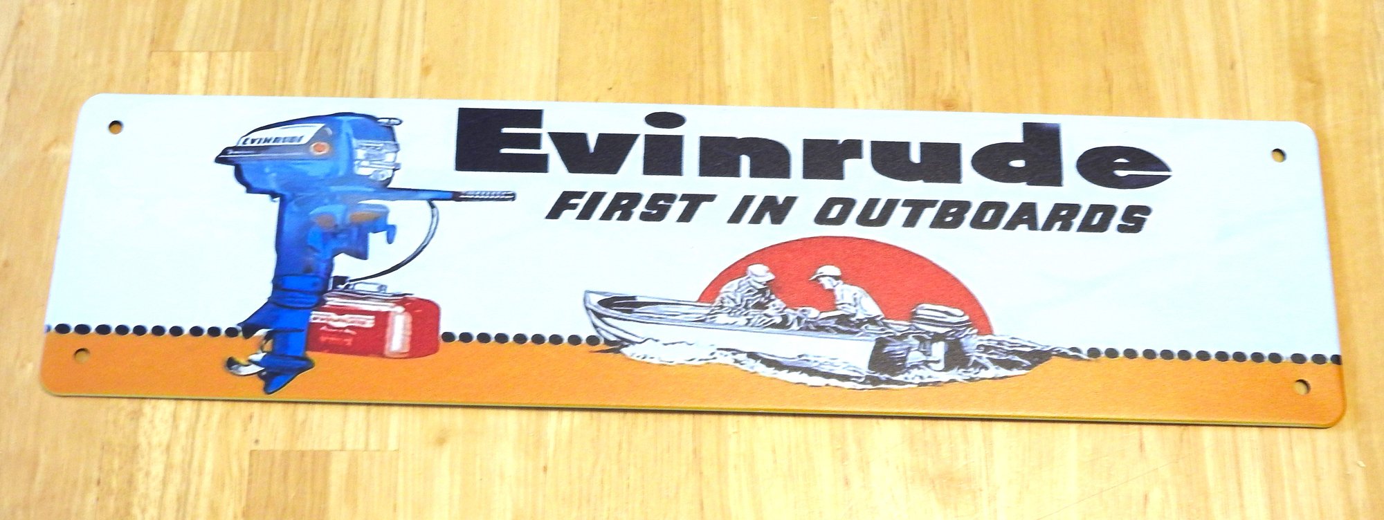 18 Inch Metal Retro Evinrude Boat Motors Advertising Sign #40798825 ...