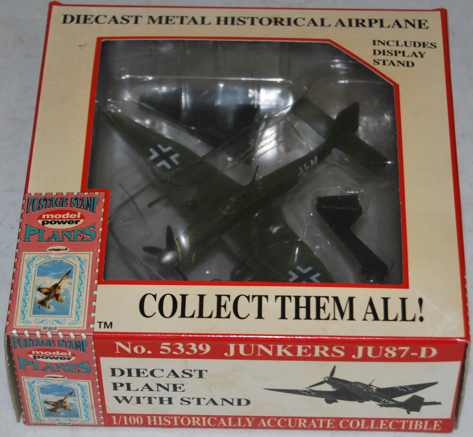 Postage Stamp Planes Die Cast 1/100 Model. Number 5339 Junkers JU87-D ...