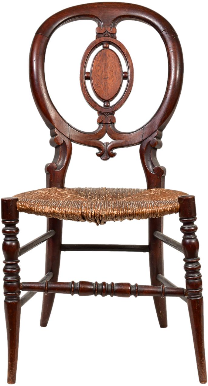 Antique Boss Tweed William Magear Chair With Rush Seat #40779068 ...