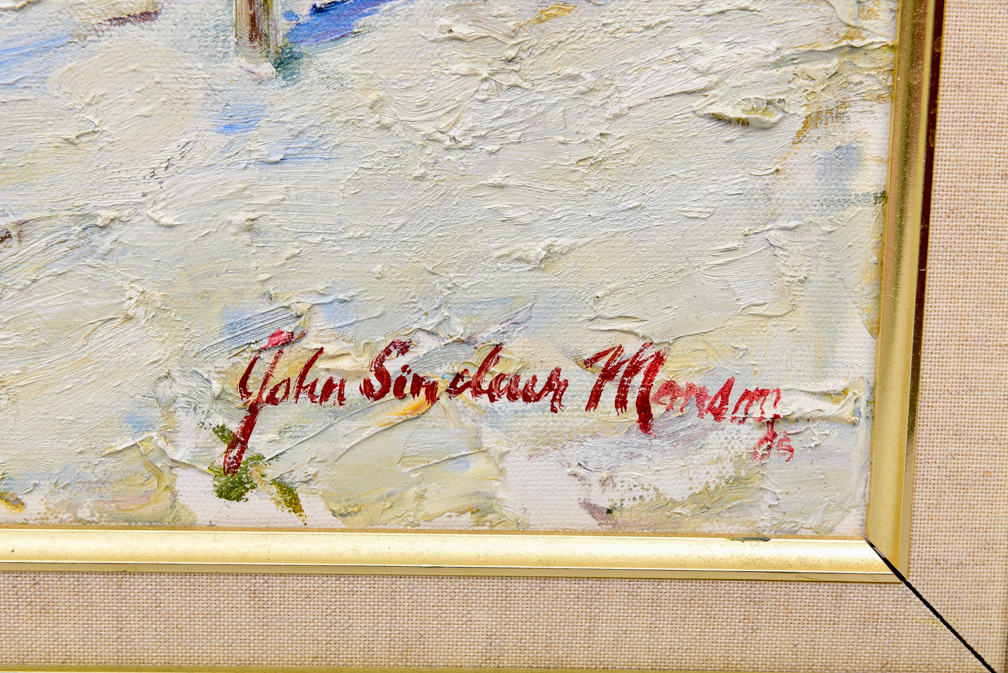 Signed John Sinclair Manson (1927 - 2012) Oil On Canvas Painting Of A ...