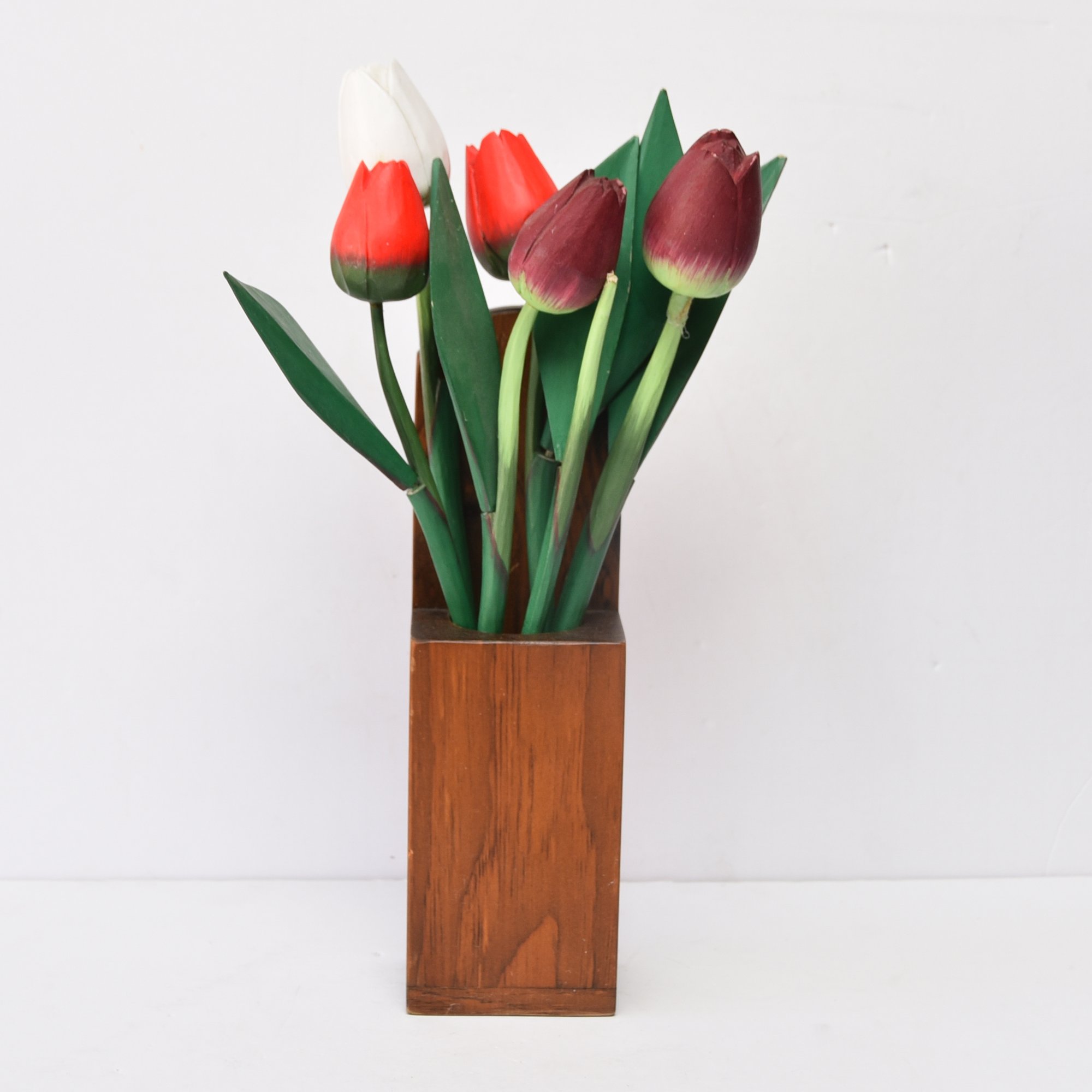 (5) Handcarved Wood Roses From Weston Bowl Mill Weston, Vermont ...