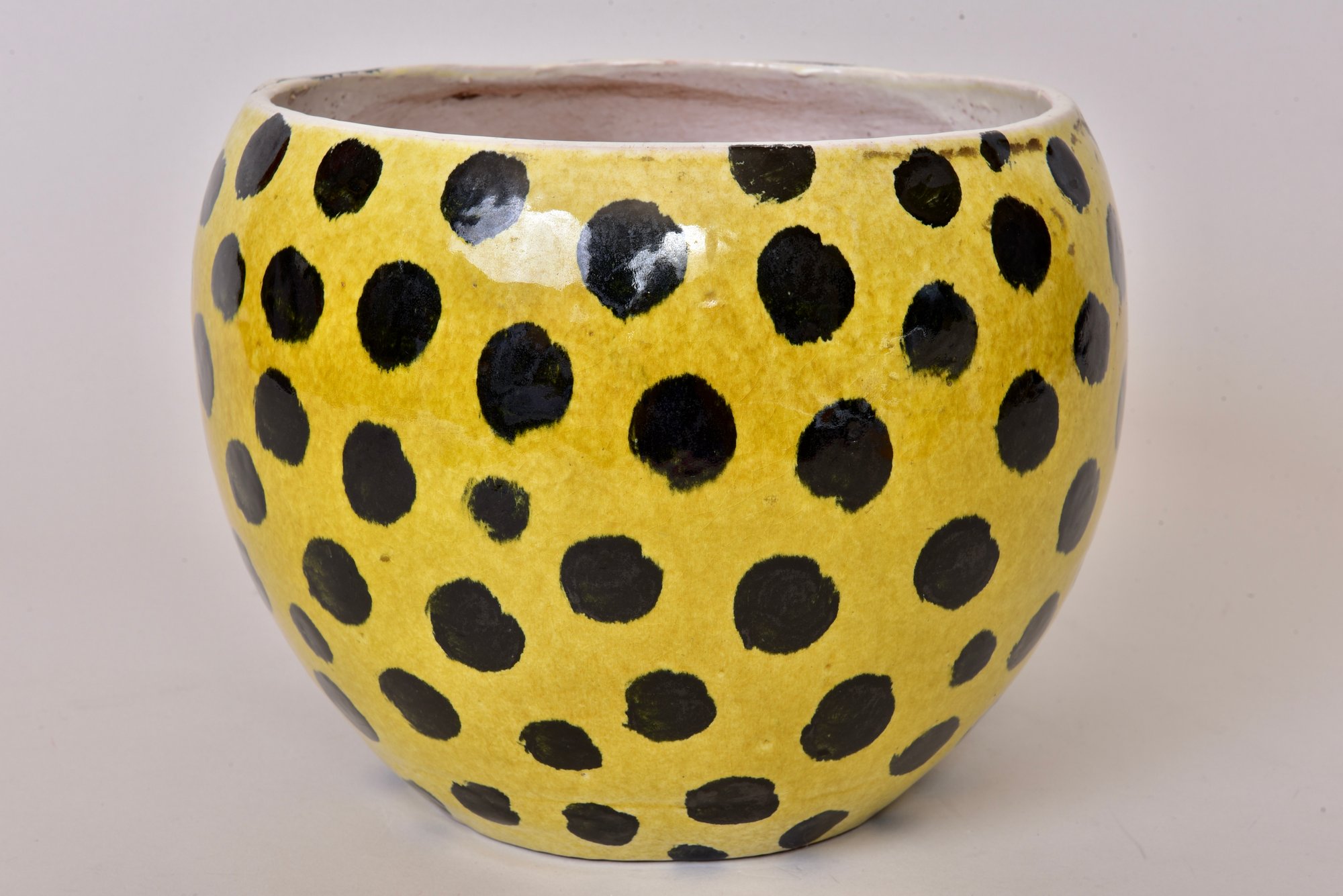 1960s Italian Glazed Ceramic Leopard Head Planter #40750742 ...