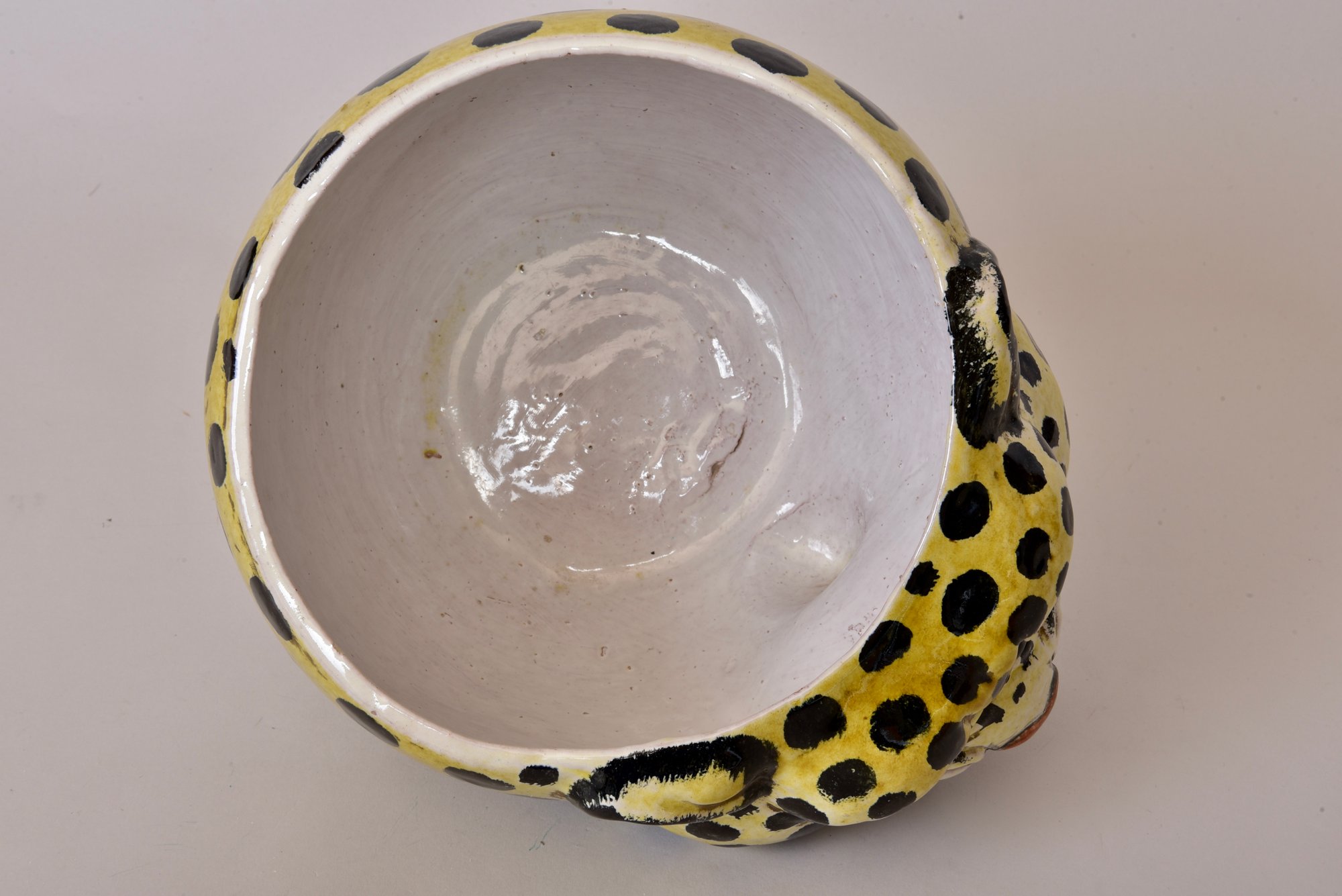 1960s Italian Glazed Ceramic Leopard Head Planter #40750742 ...