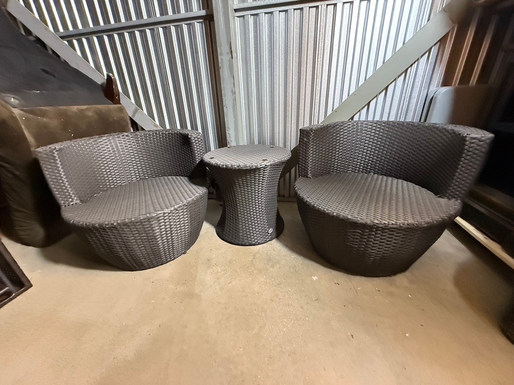 Outsunny Outdoor Patio Rattan Wicker Nesting Chair Conversation Set ...