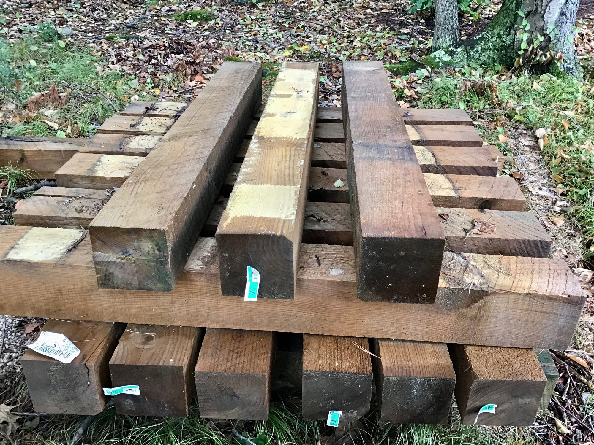 White Pine Landscape Timber Edging #1930441 | Auctionninja.com