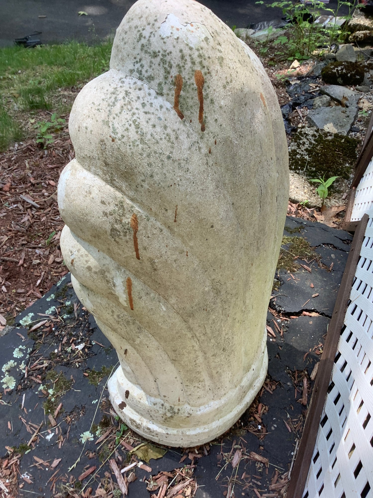 Concrete Or Cement Virgin Mary Statue #2335428 | Auctionninja.com