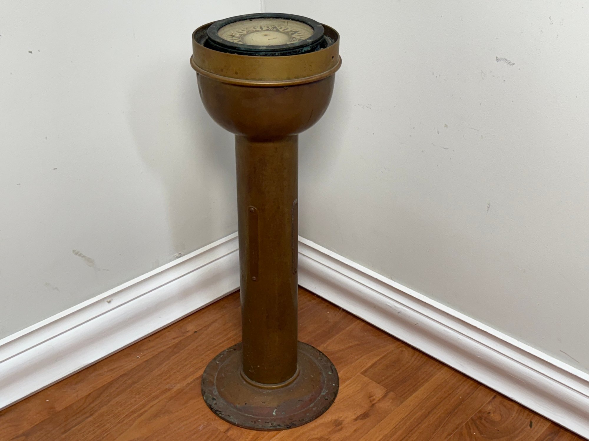 Antique 1920 Ritchie Boston Solid Brass Ship Binnacle Compass #40871201 ...