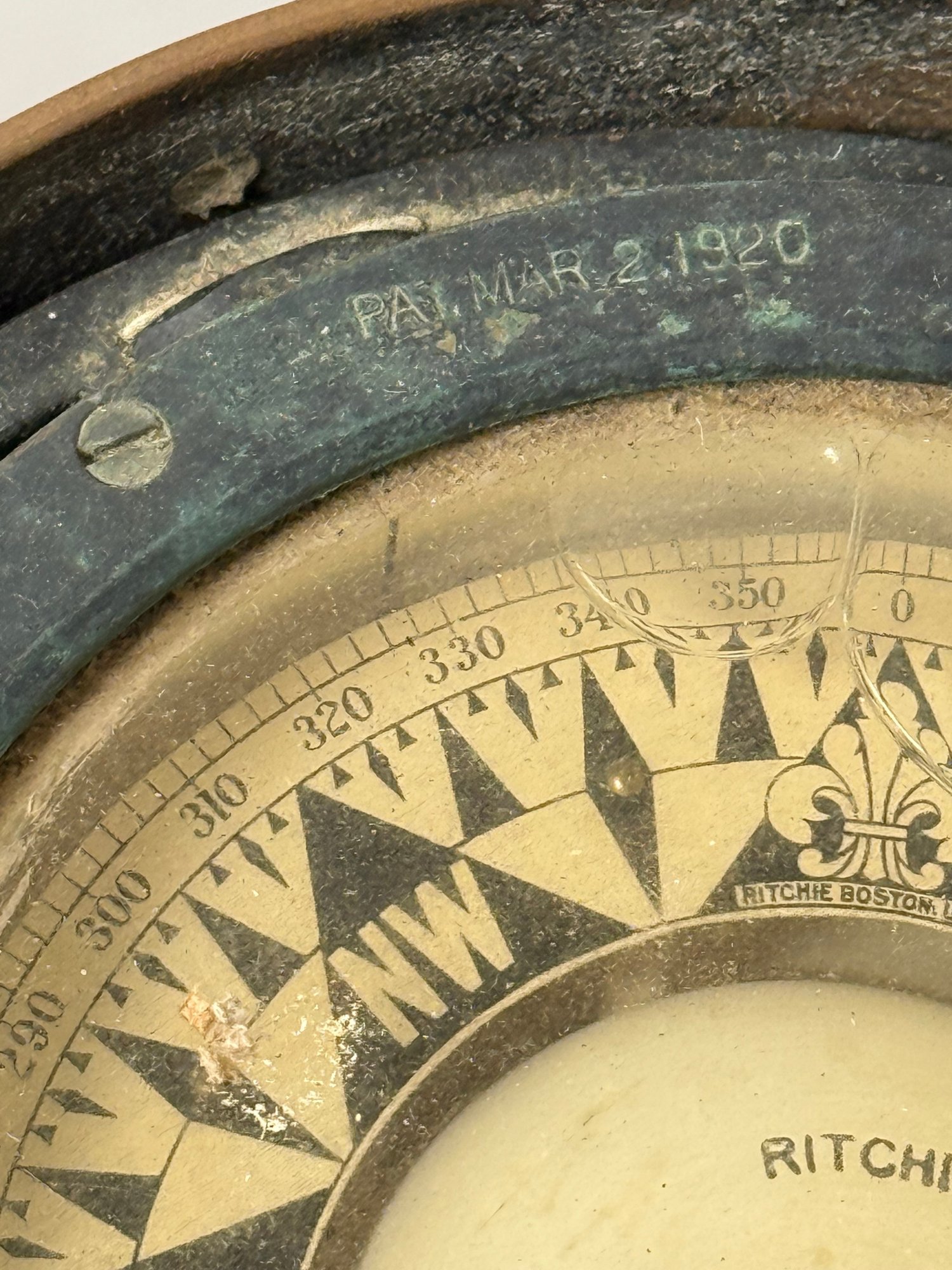 Antique 1920 Ritchie Boston Solid Brass Ship Binnacle Compass #40871201 ...