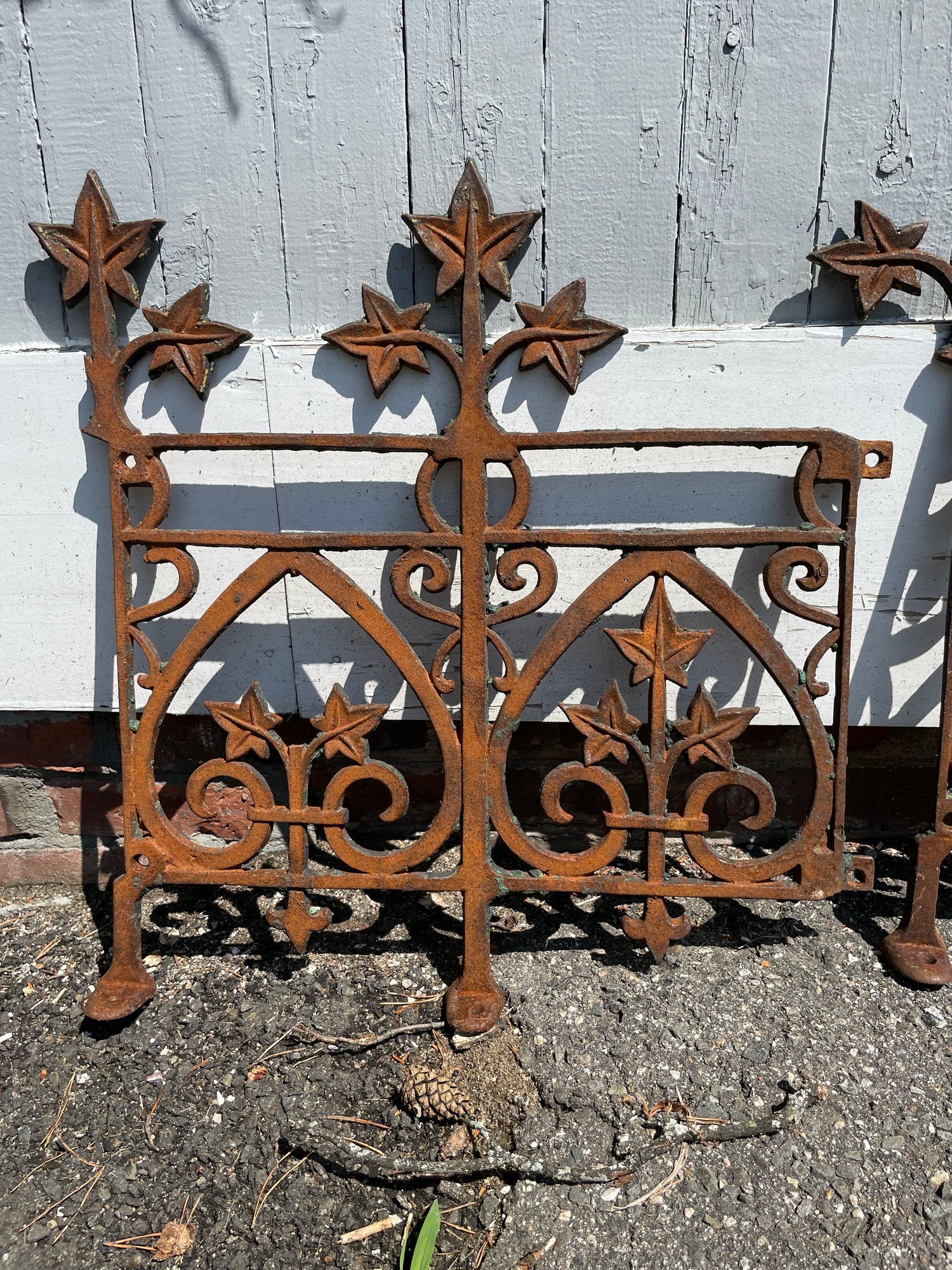 Four Sections Of Antique Cast Iron , Victorian Railing Panels. #1910430 ...