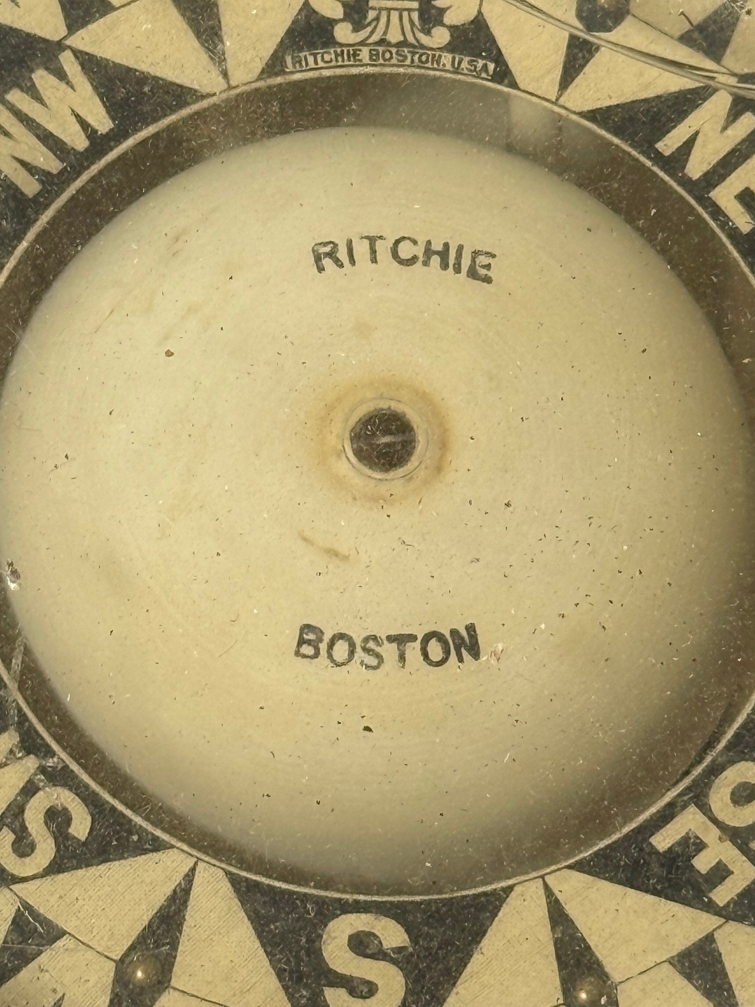 Antique 1920 Ritchie Boston Solid Brass Ship Binnacle Compass #40871201 ...