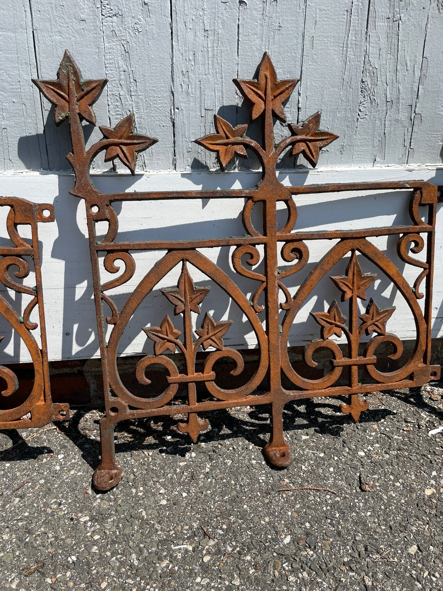 Four Sections Of Antique Cast Iron , Victorian Railing Panels. #1910430 ...