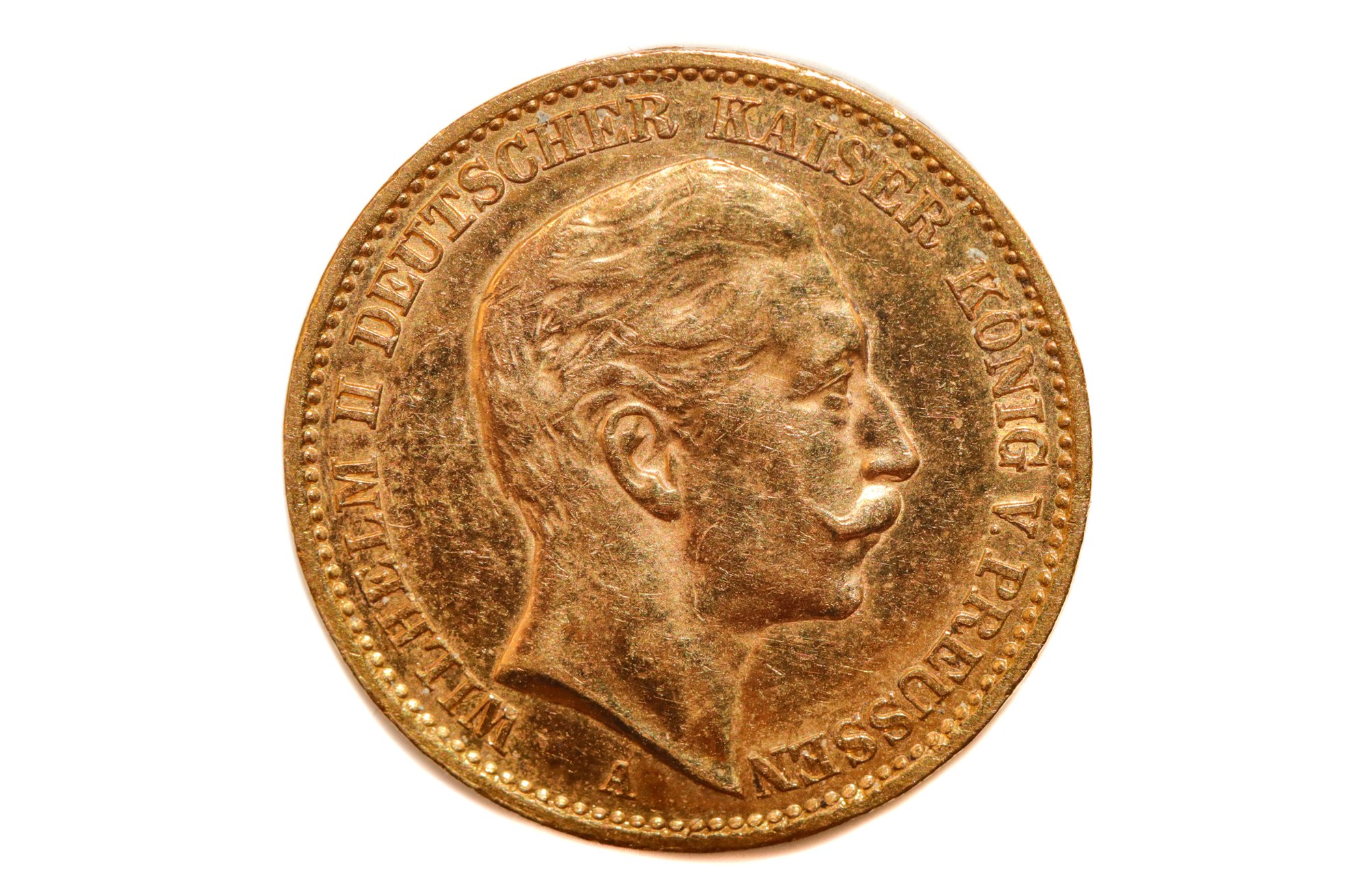 1912 22kt Gold Coin German Prussia 20 Mark KM #501 AGW .2305 #1928900 ...