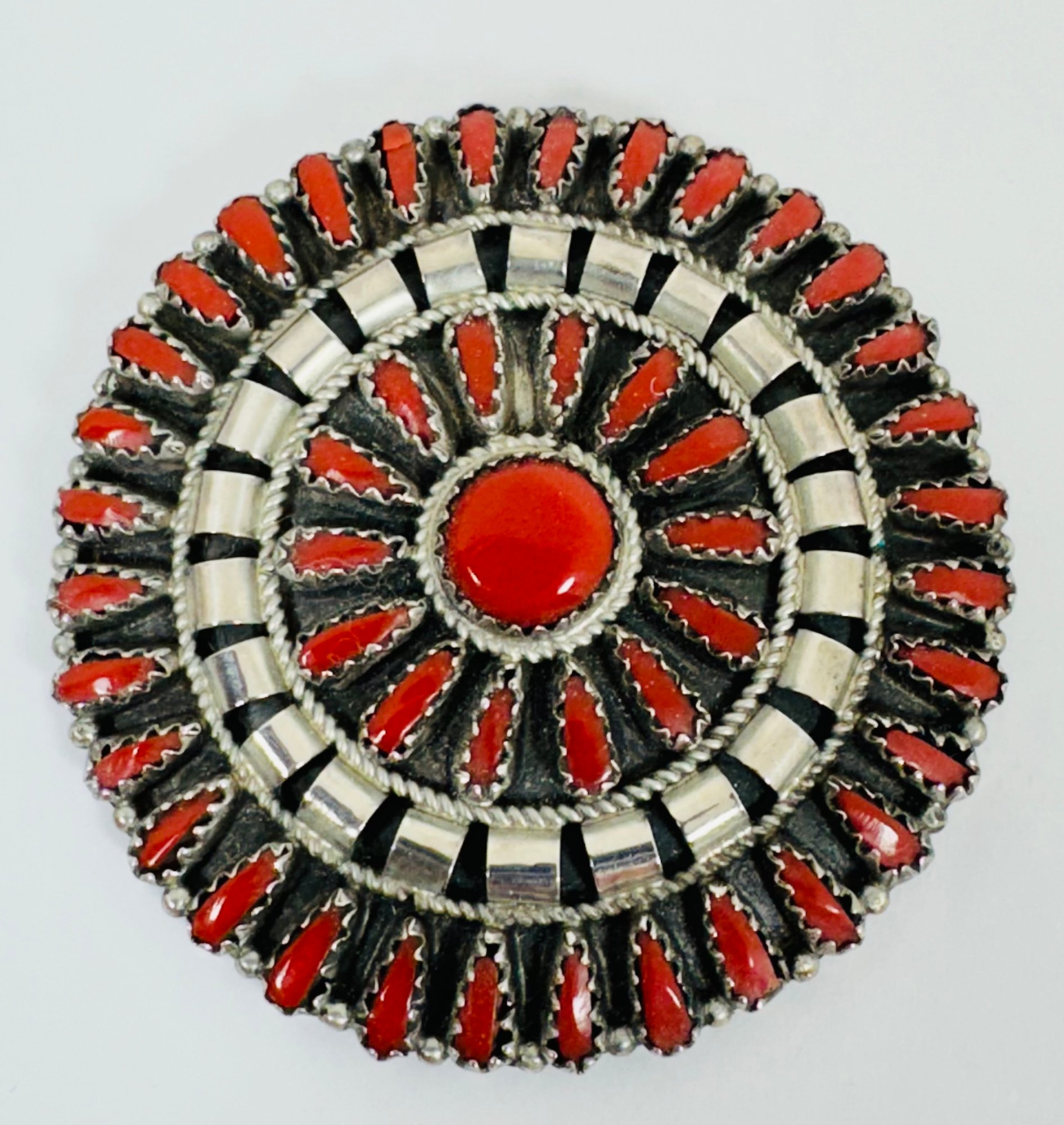 SIGNED VJB VIOLET & JEFFREY BEGAY NAVAJO NATIVE AMERICAN STERLING ...