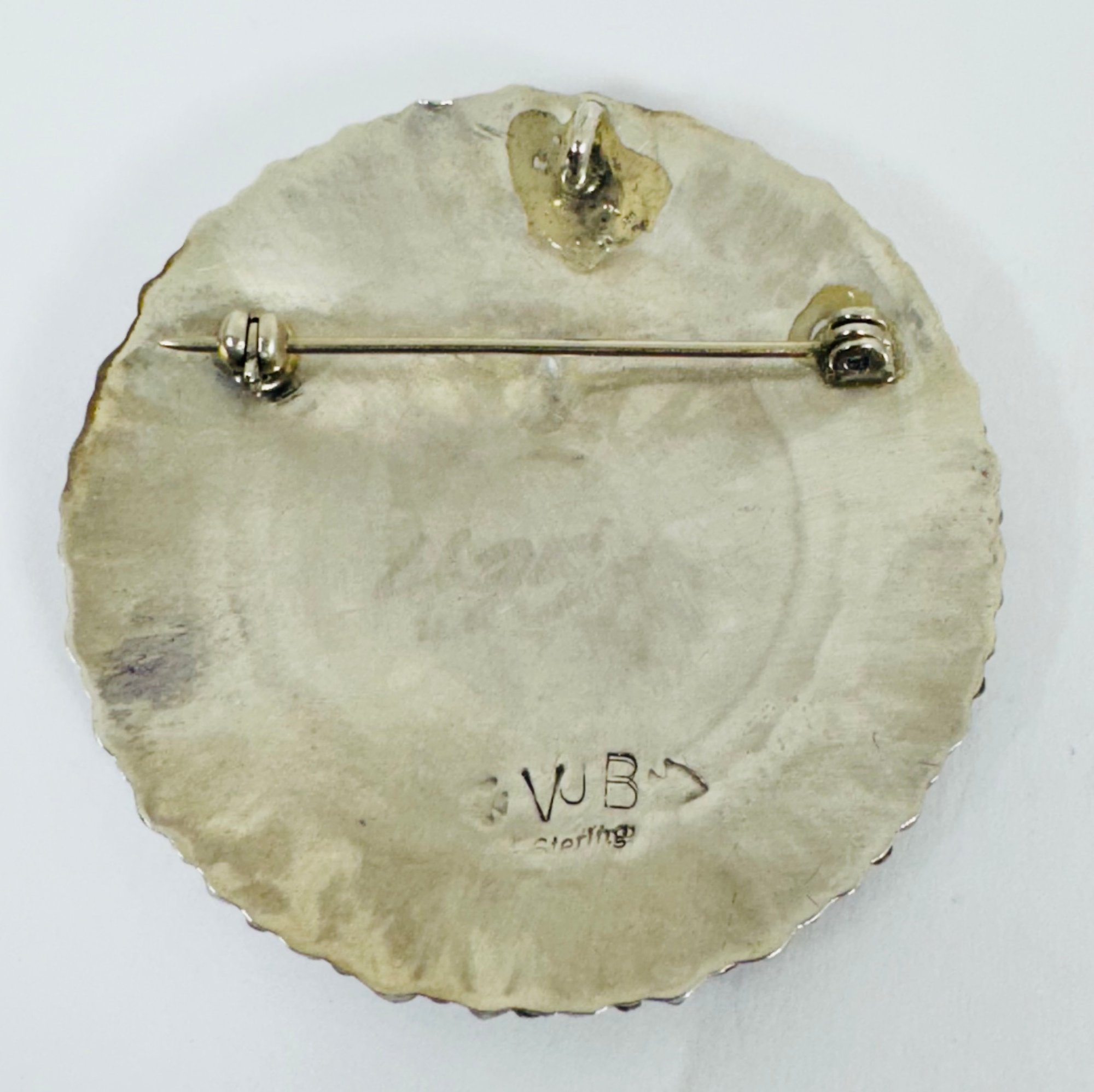 SIGNED VJB VIOLET & JEFFREY BEGAY NAVAJO NATIVE AMERICAN STERLING ...