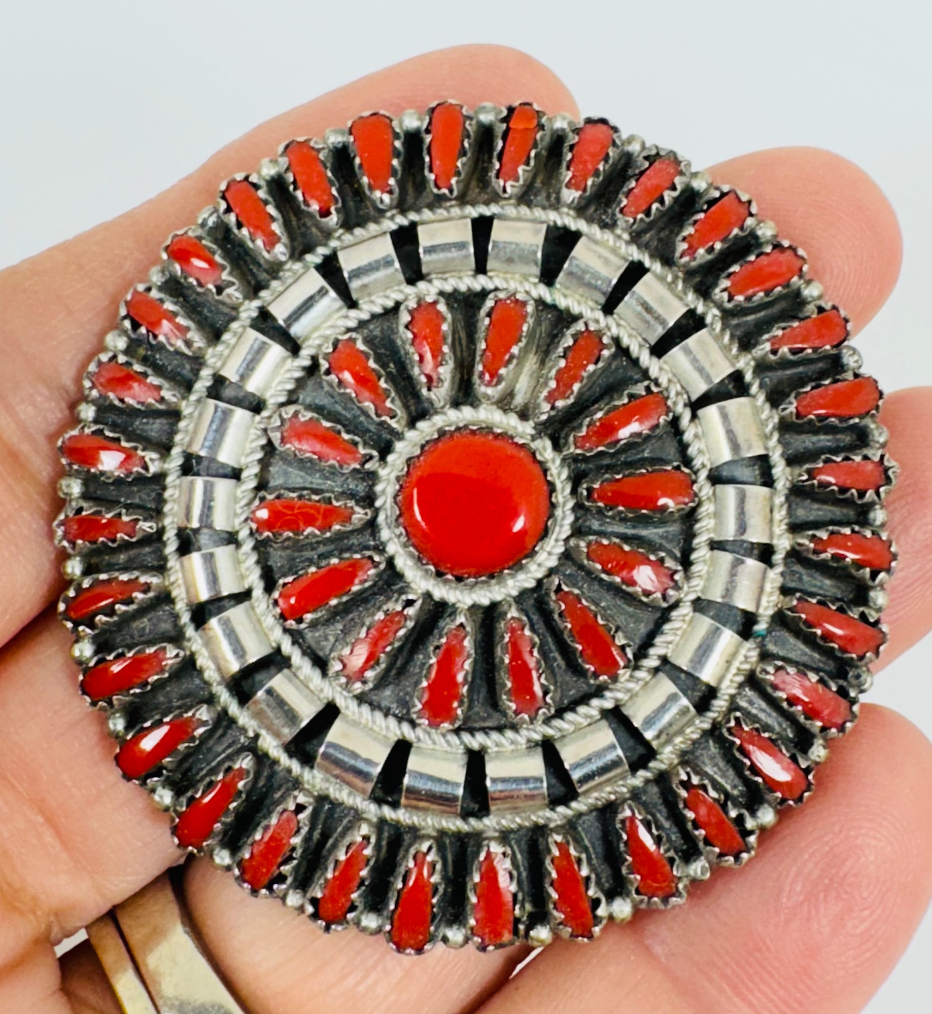 SIGNED VJB VIOLET & JEFFREY BEGAY NAVAJO NATIVE AMERICAN STERLING ...