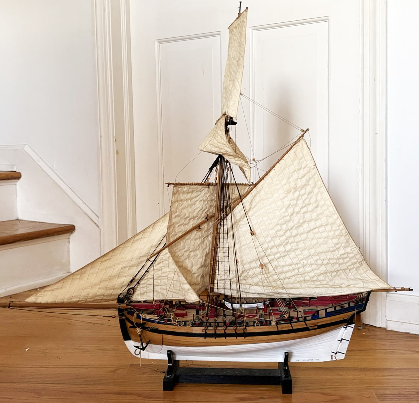 An Antique Model Sailboat - 1777 Navy Cutter, Early 20th Century ...