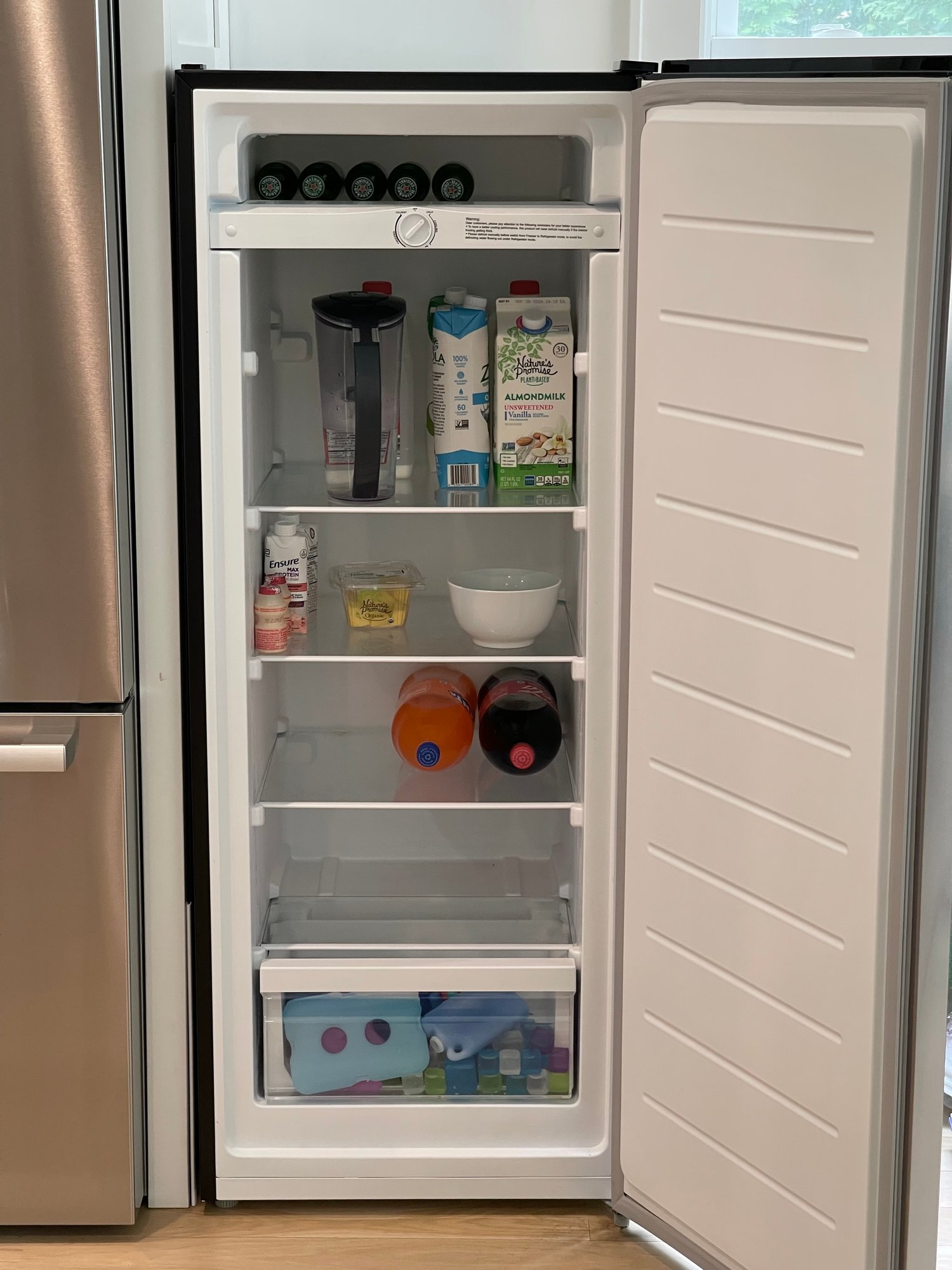 VISSANI Convertible Upright Freezer/Refrigerator In Stainless Steel ...