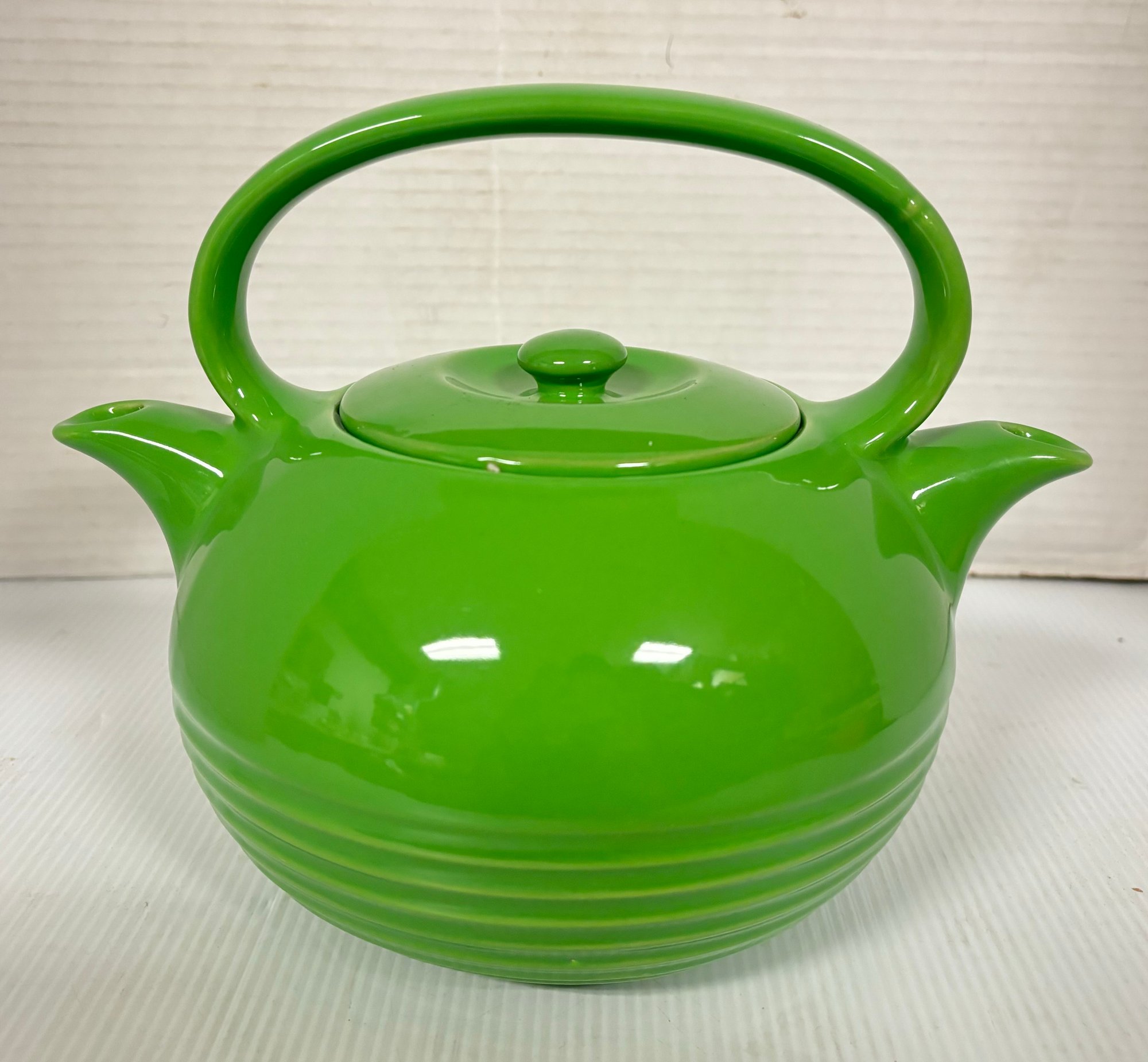 Adorable Twinspout Tea Master Emerald Green Teapot With Lid Patent ...