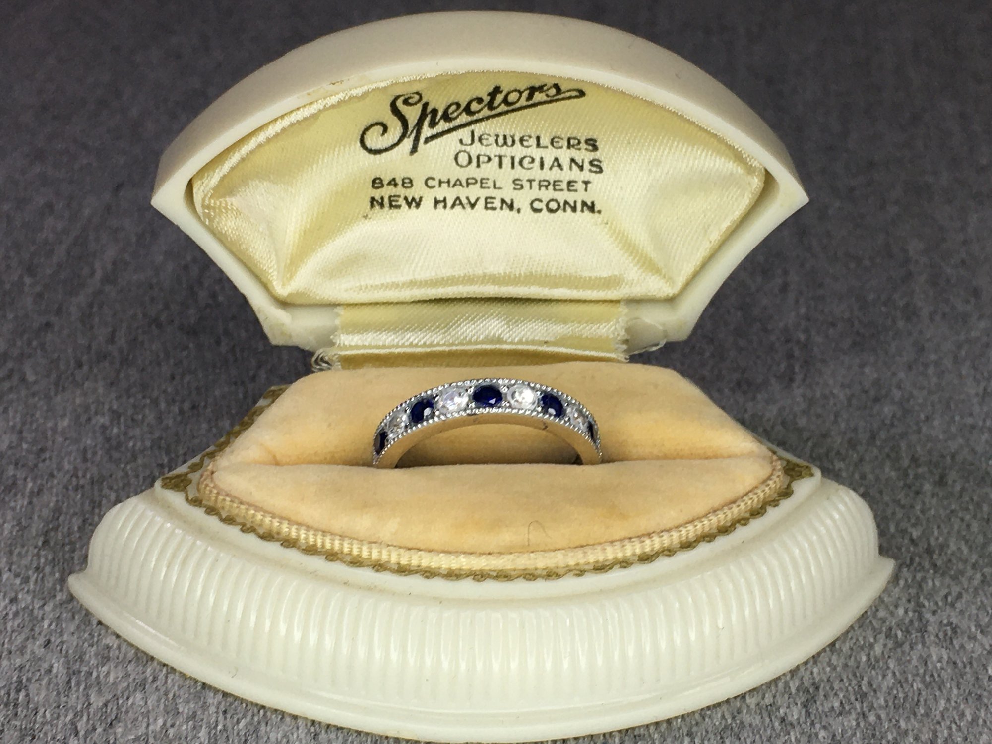 Brand New Lovely 925 / Sterling Silver Ring With Channel Set Sapphires ...