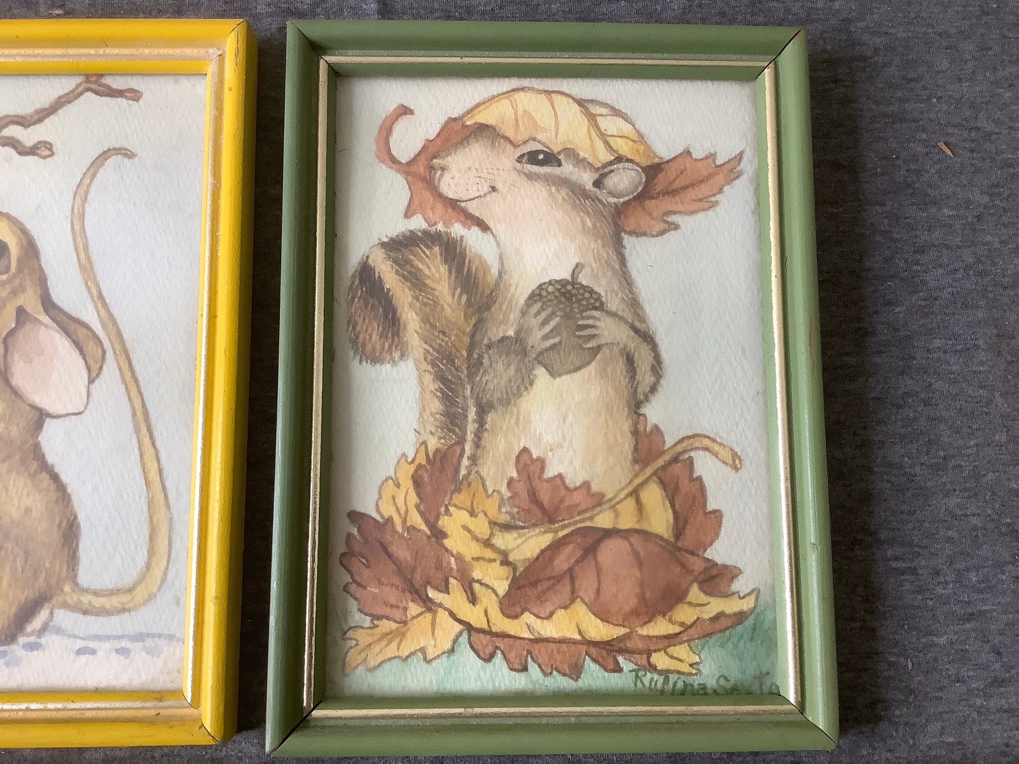 Signed Watercolors Of Mice And Chipmunks Set Of 4 #1992918 ...