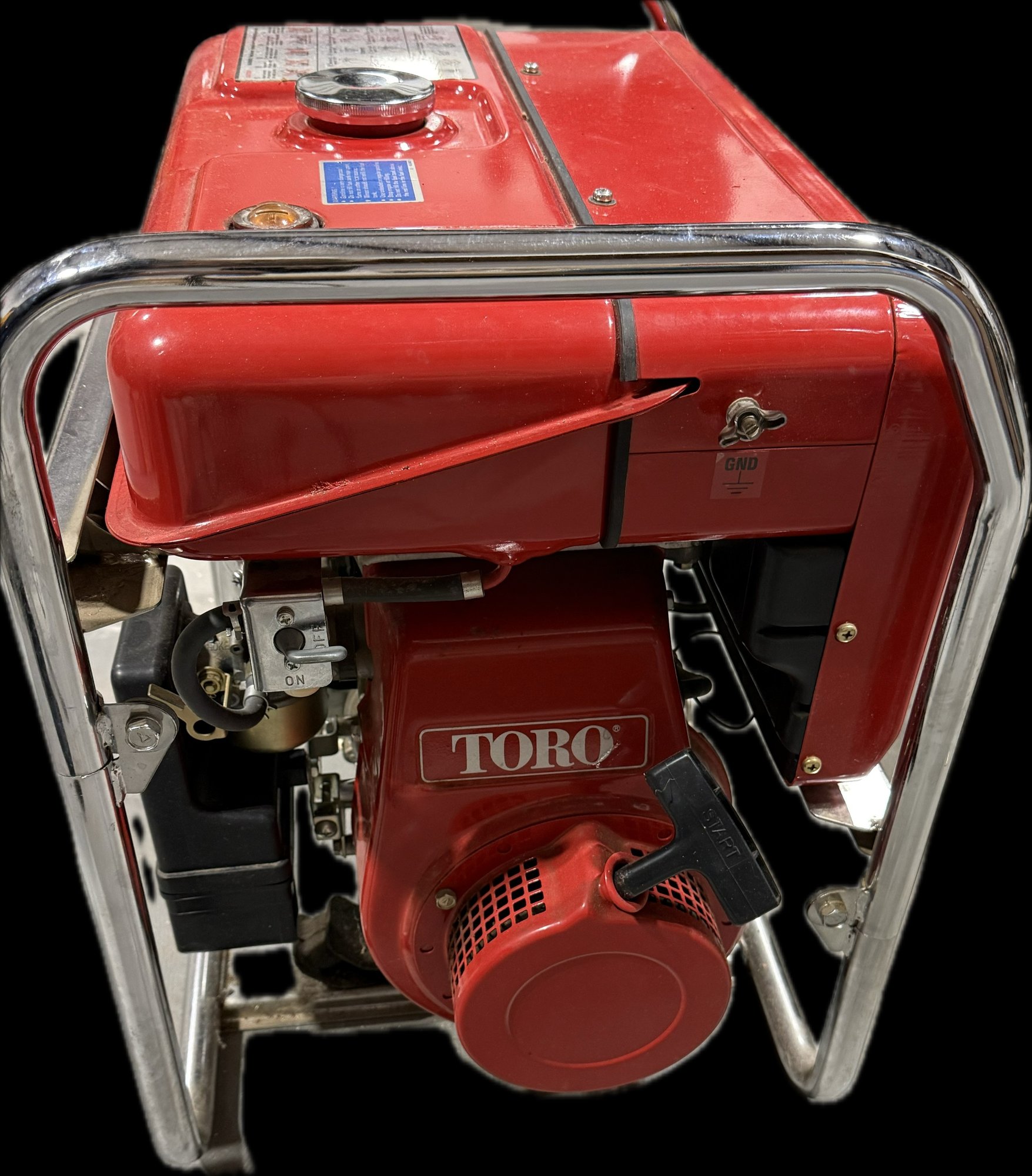 Toro T1800 Portable Gas Generator Vintage Red Steel Frame, 120V AC ...