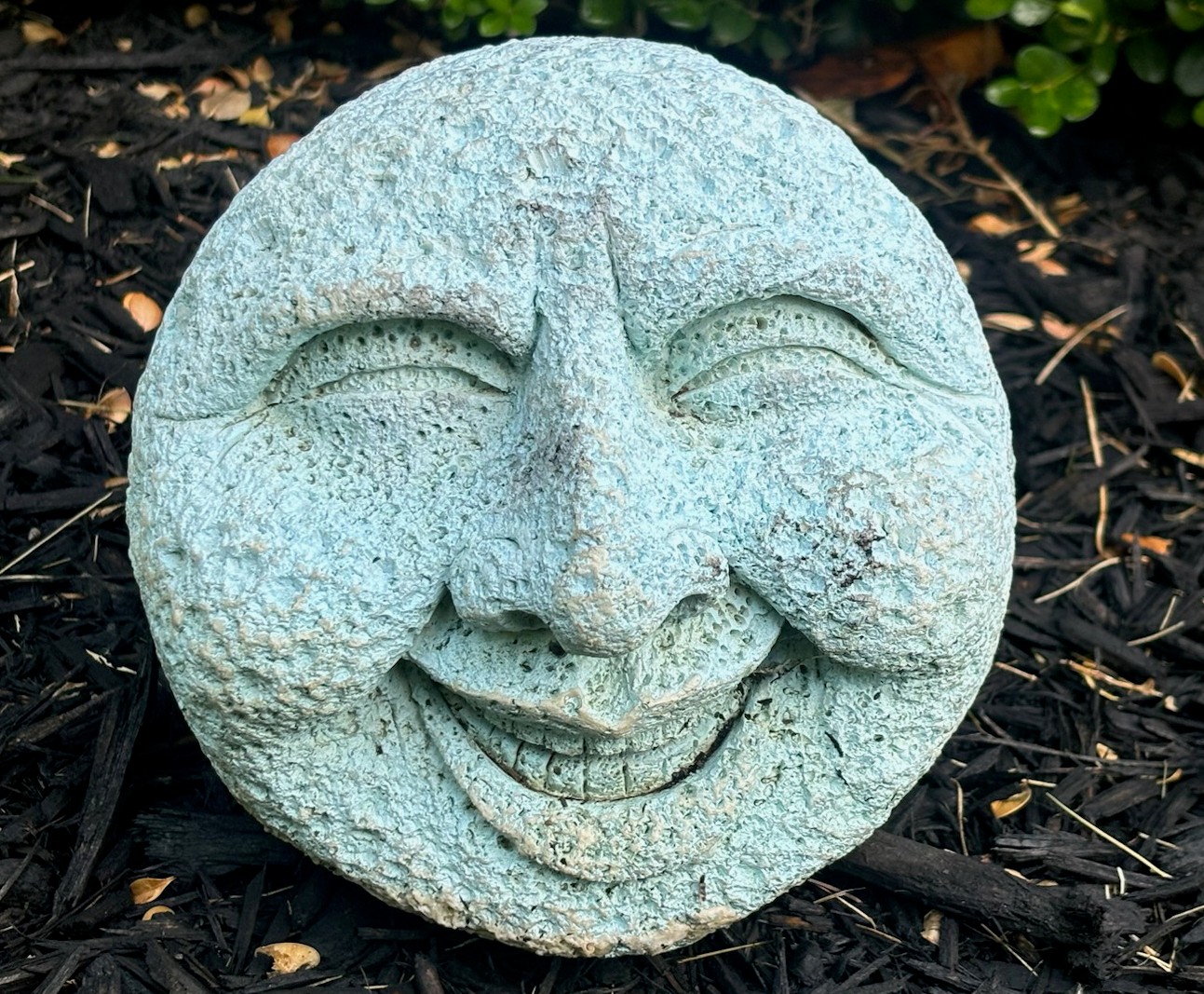 A Cast Stone Face Form Garden Ornament #40859638 | Auctionninja.com