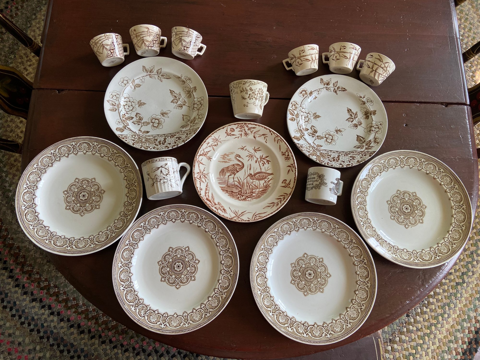 Doric Plates, J.F. Wileman Albert Plates, Indus Ridways Plate, And Cups ...