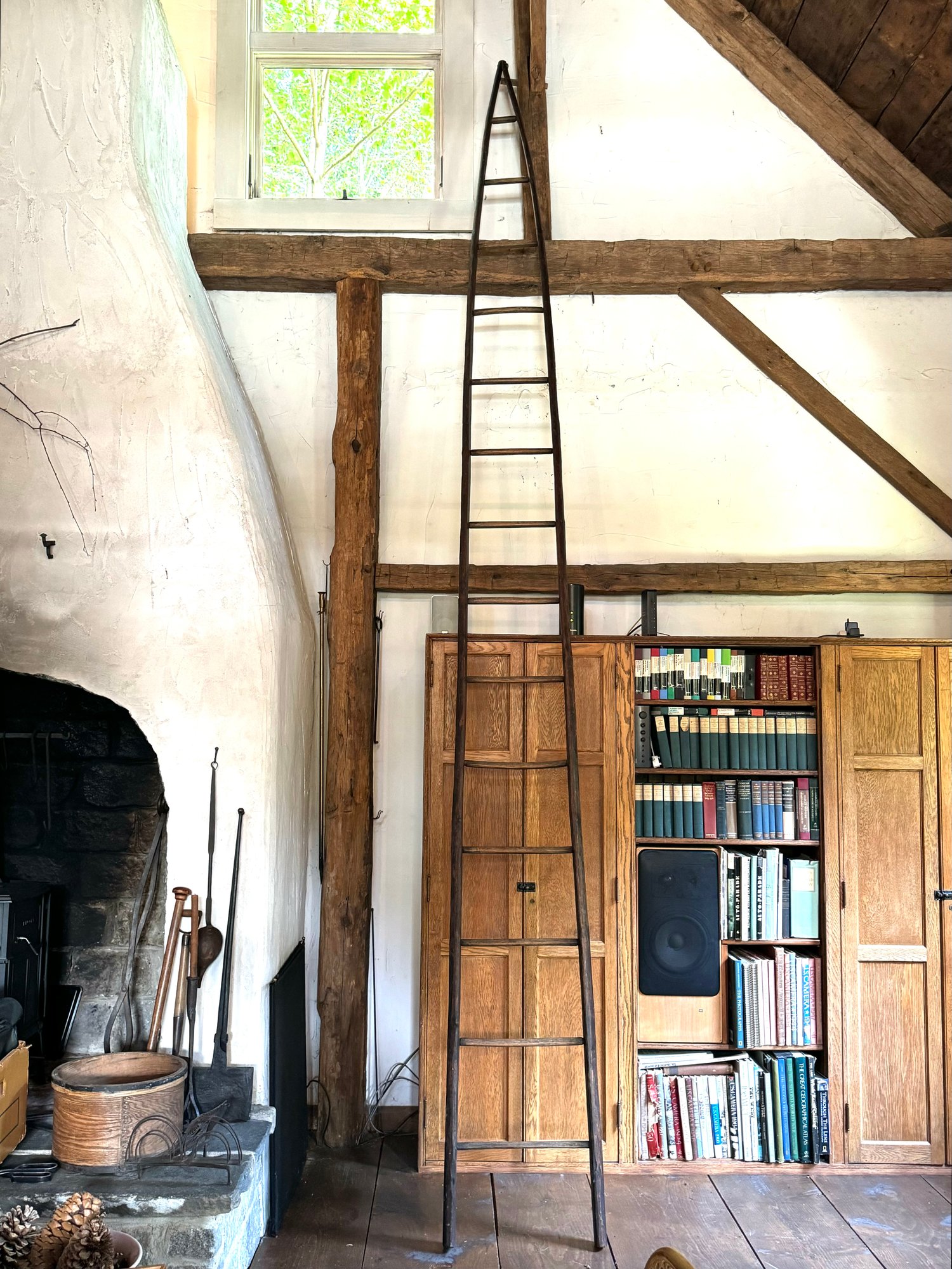 Very Fabulous Early Primitive Tall Ladder #1942892 | Auctionninja.com