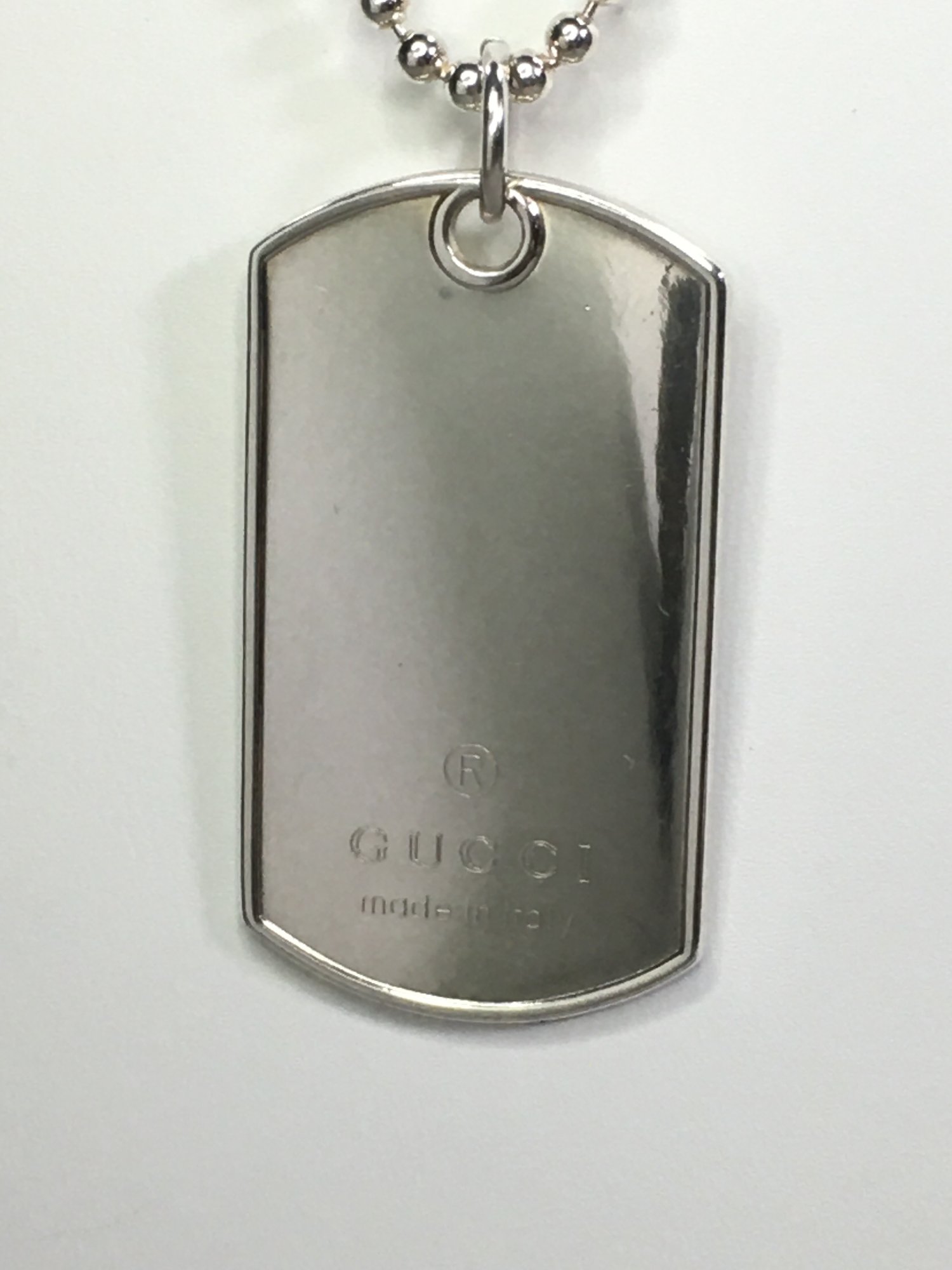 Spectacular Genuine GUCCI Large Sterling Silver Necklace With GUCCI Dog ...