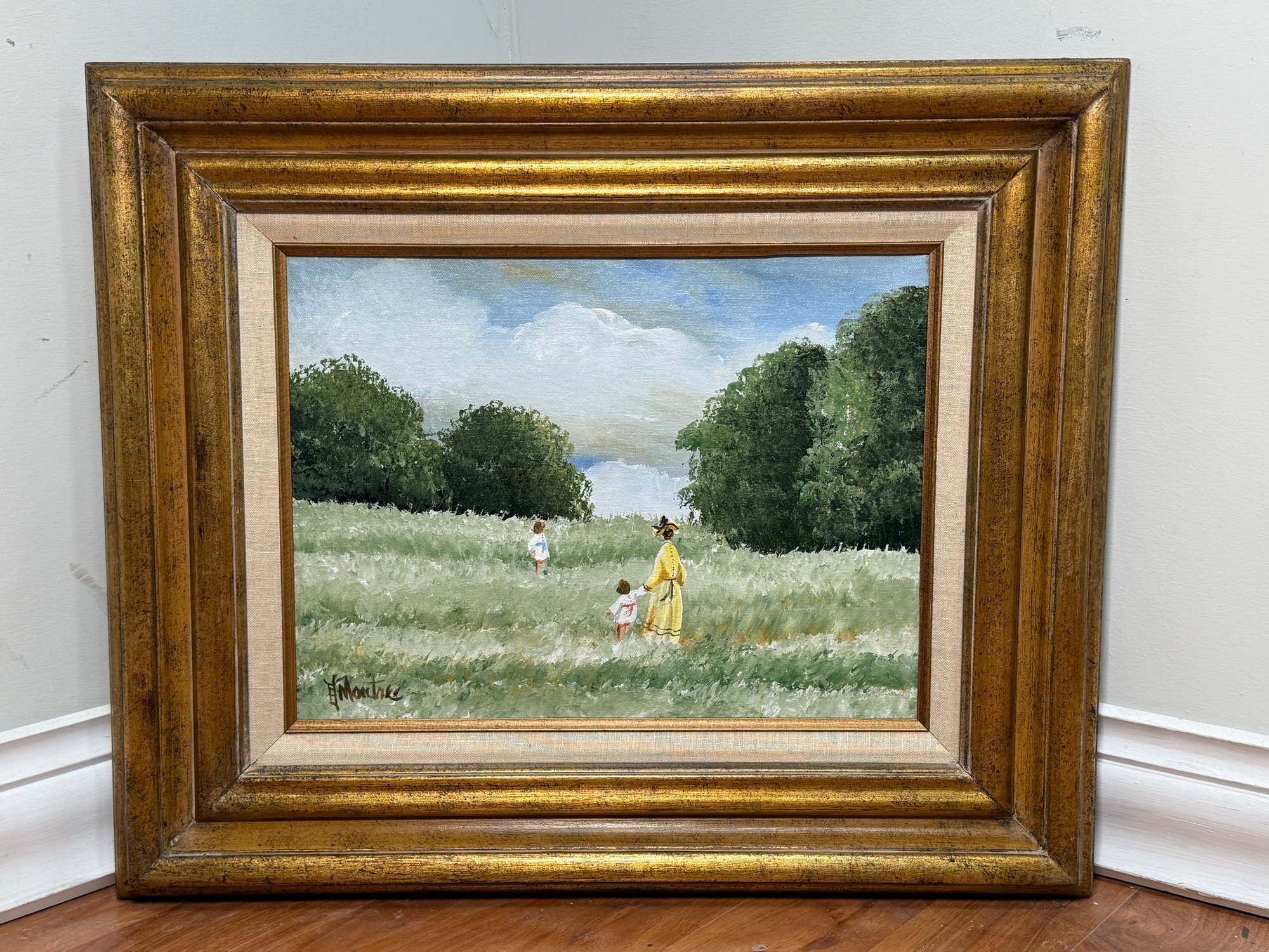 Eileen Jones Montrec Landscape Scene Original Oil Painting #40876197 ...