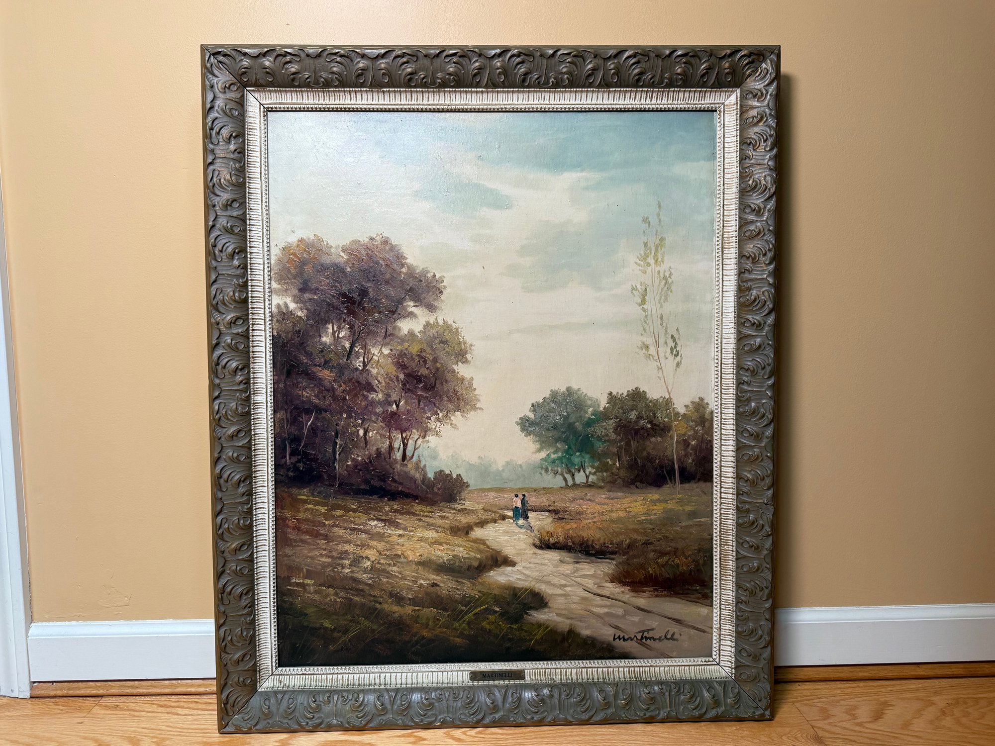 Vintage Martinelli Landscape Scene Signed Original Oil Painting ...
