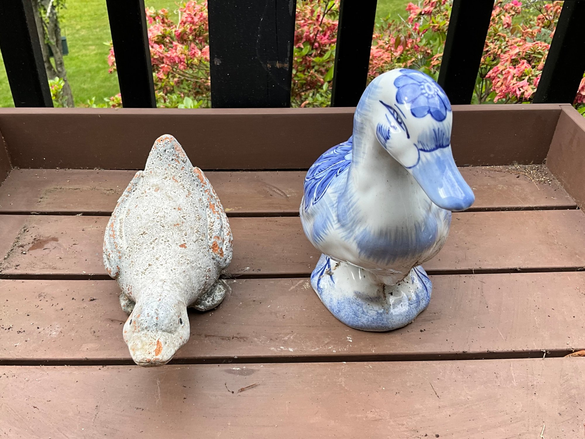 Ducks! One Is A Blue & White Delft Duck And The Other Is A Ceramic ...