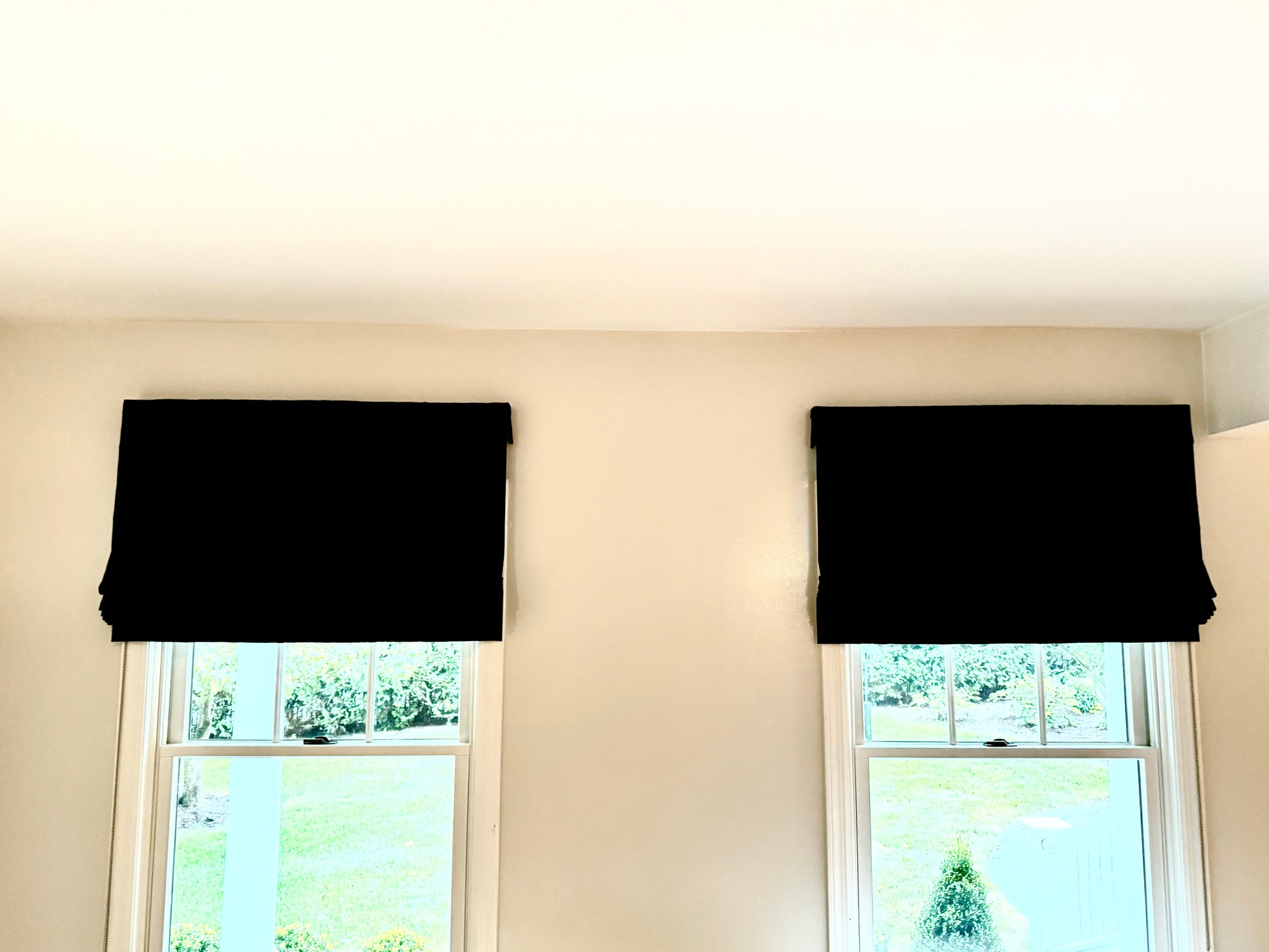 PAIR Custom Shade Store Black Linen Lined Shades (LOC: W1) #1928153 ...