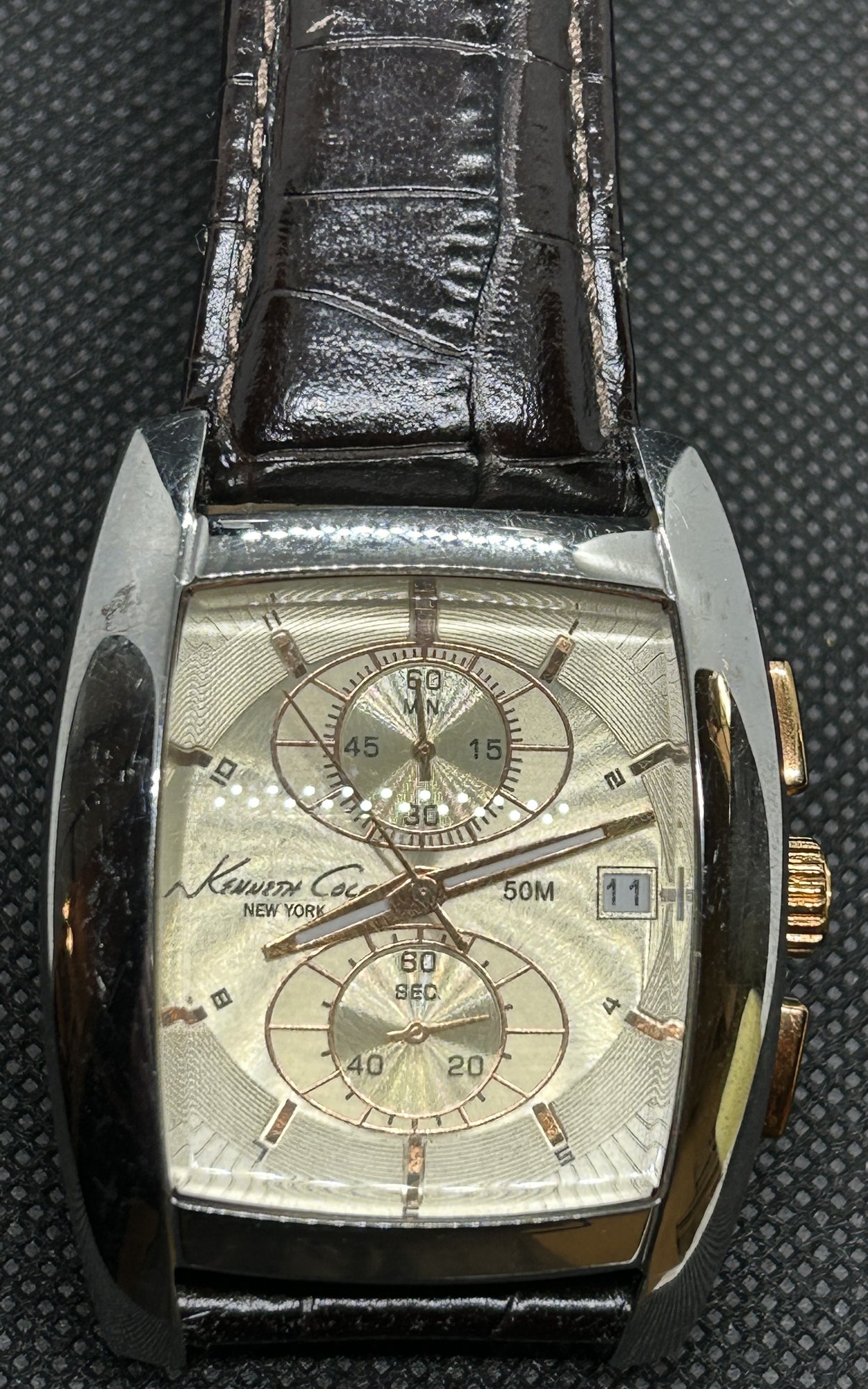 Men's KENNETH COLE KC1523 Barrel Chronograph #2057508 | Auctionninja.com