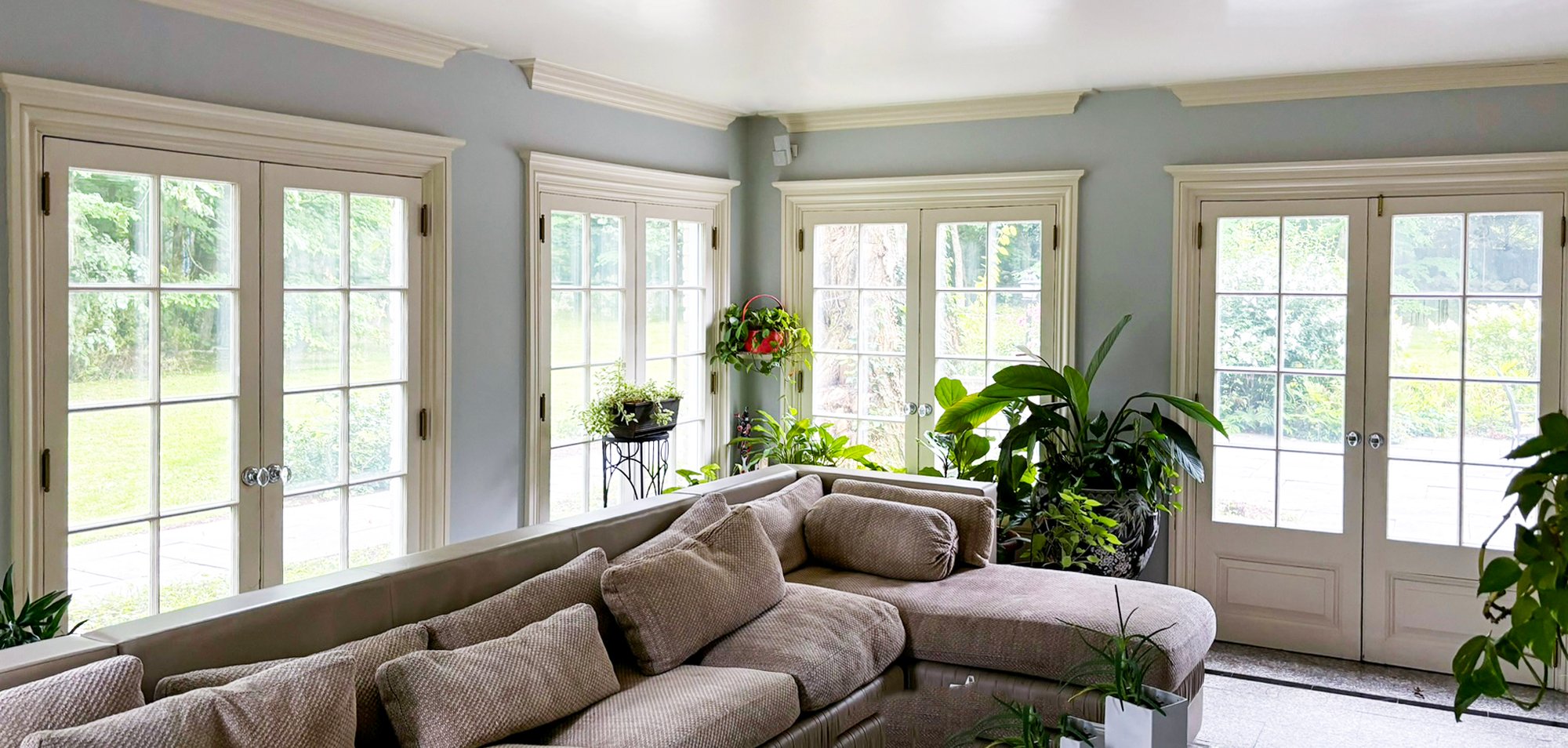A Set Of 7 Antique French Windows With New Storms - C. 1930's #40797564 ...