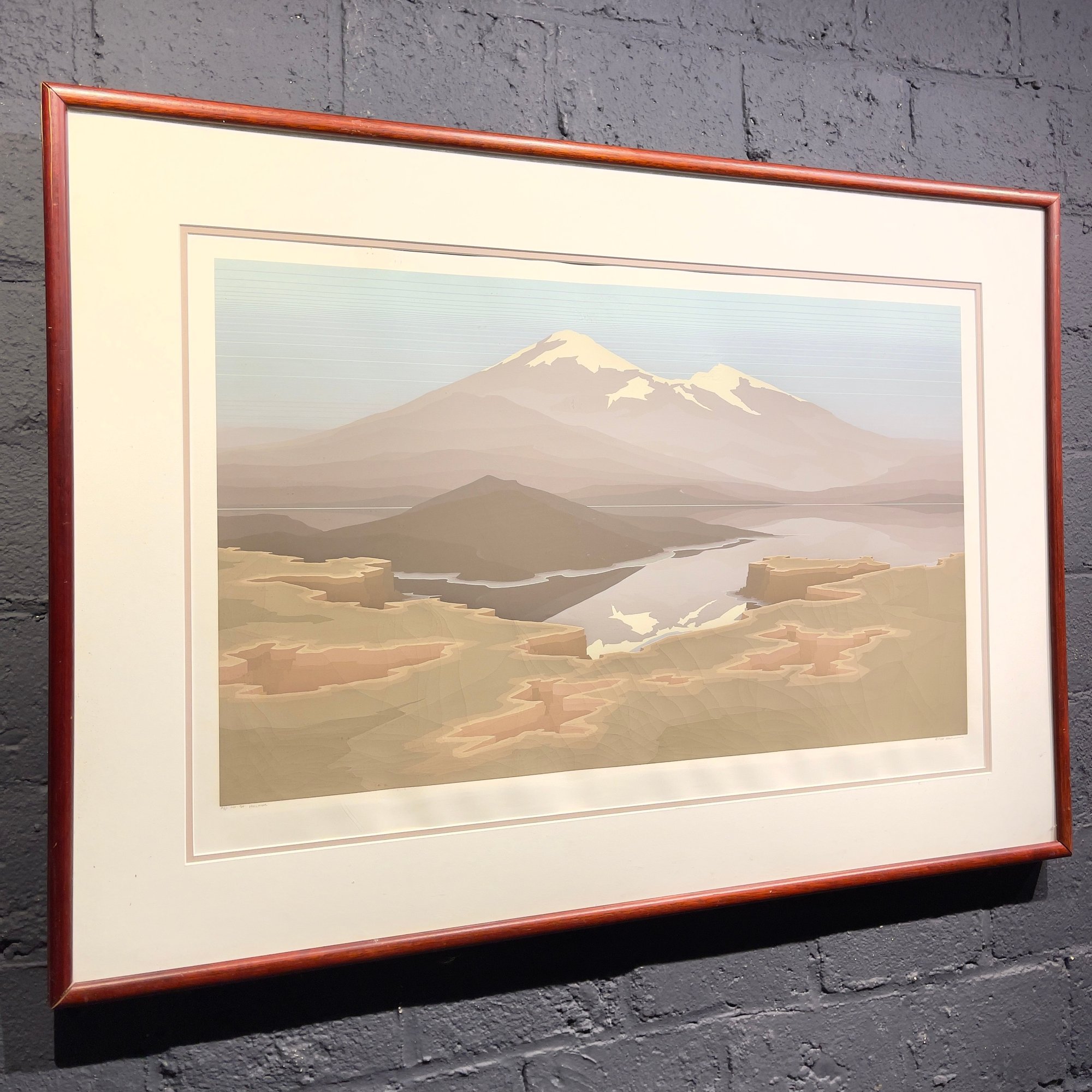 Vintage 1985 Jerry Shurr Artist Proof Serigraph Titled Mt. St. Helens ...