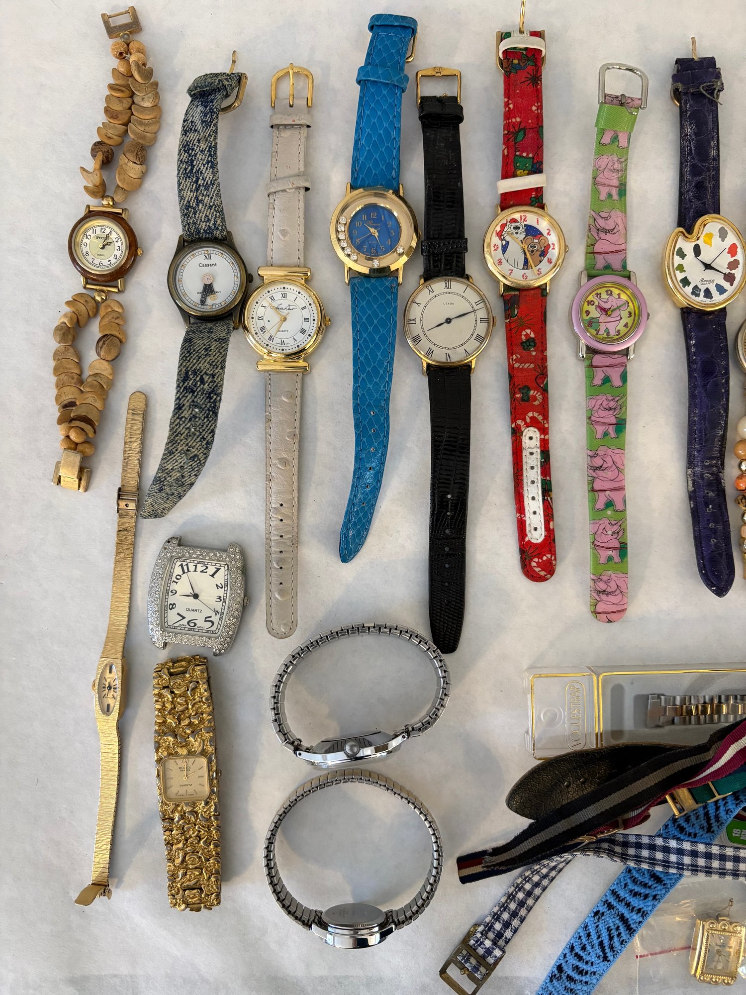 Large Group Of Vintage Watches & Watch Bands Including LEGO Watch ...